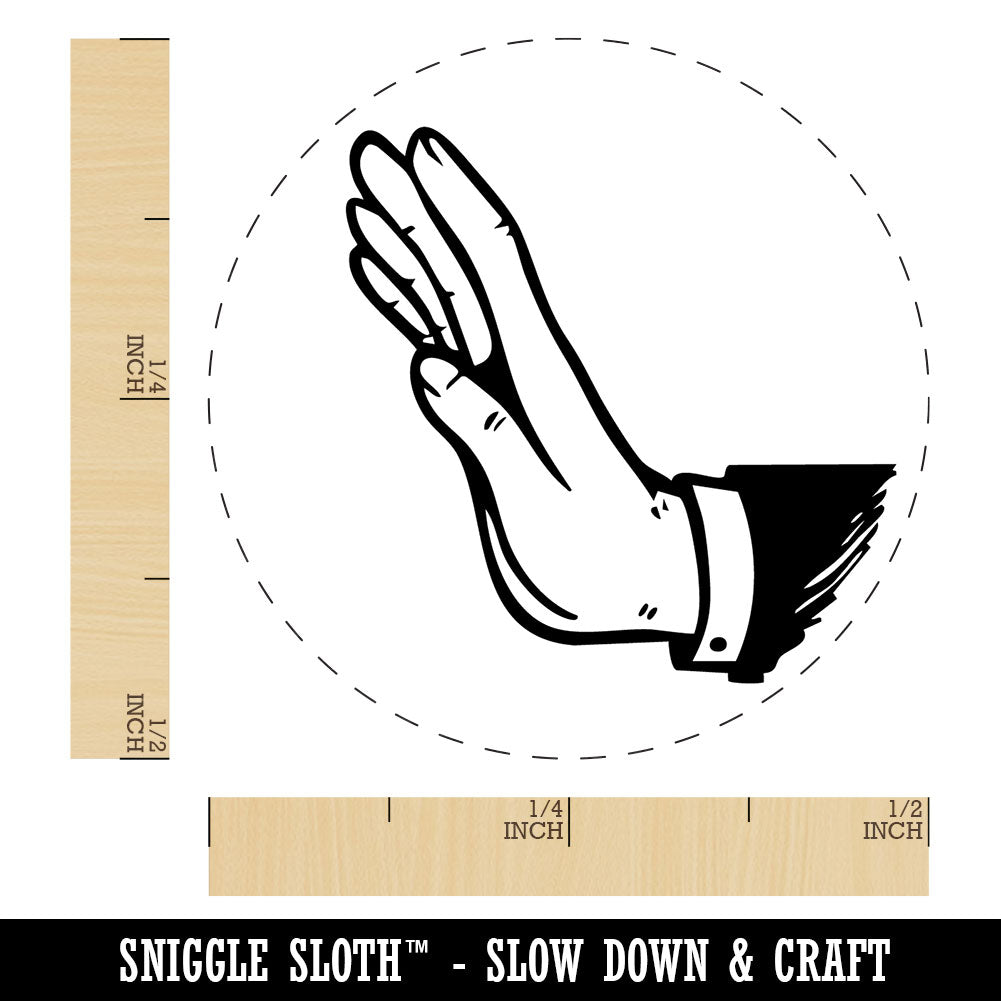 Stop Wait Halt Hand Gesture Self-Inking Rubber Stamp for Crafting ...