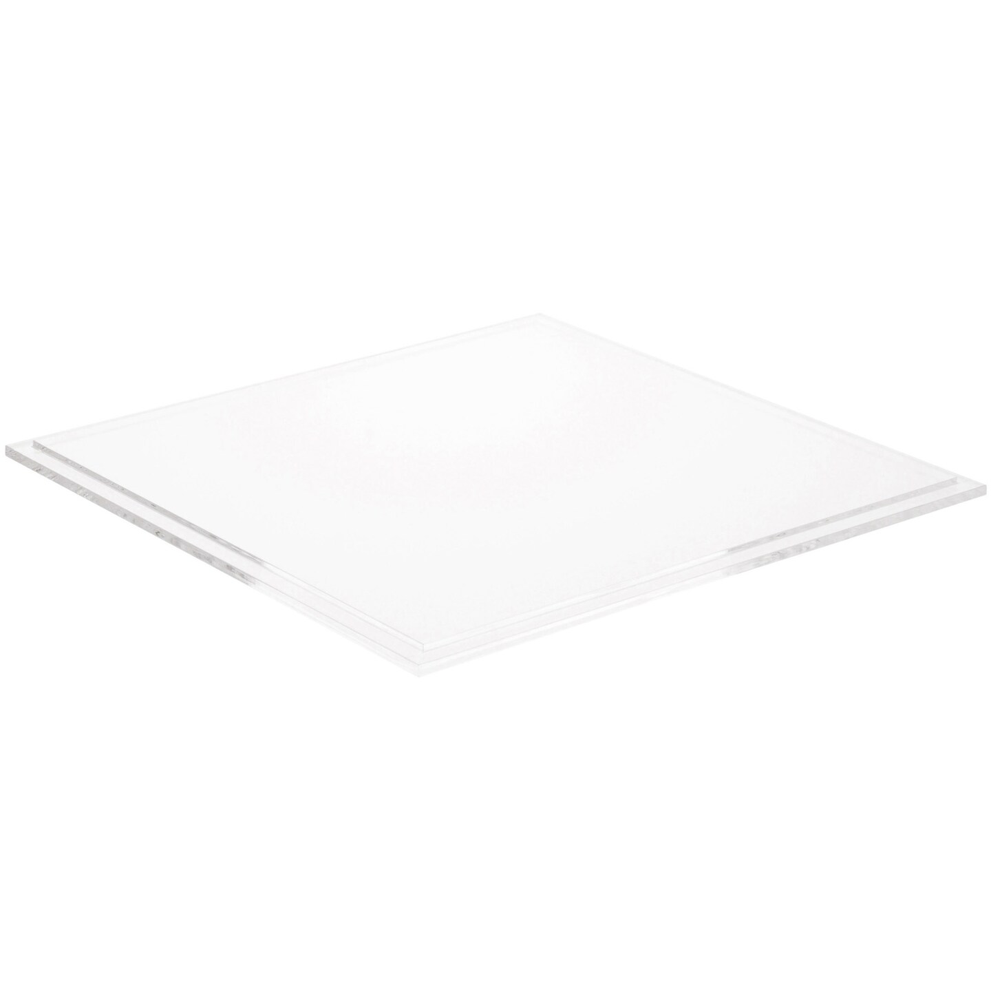 Plymor Clear Acrylic Square Display Base, 13.625" W x 13.625" D x 0. ...