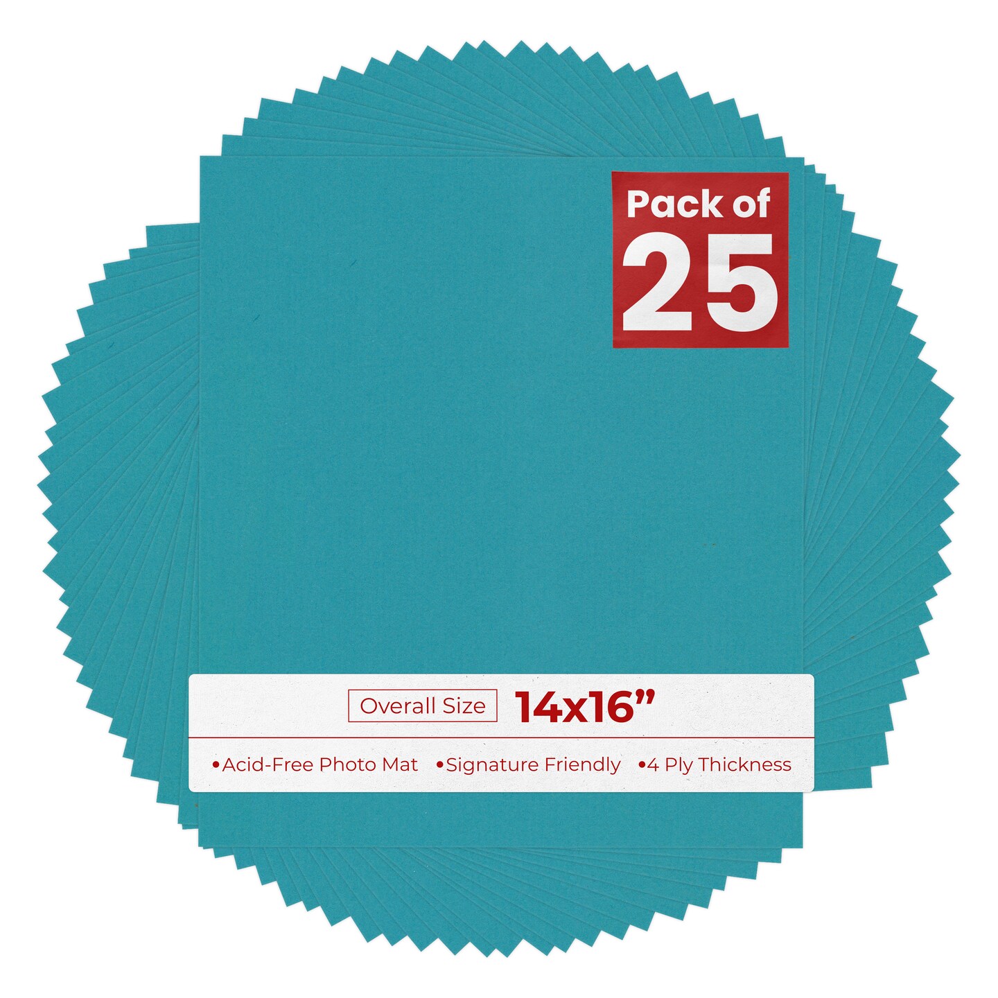Ocean Blue 14x16 Uncut Mat Board - Blank Sheets, No Opening, Color ...