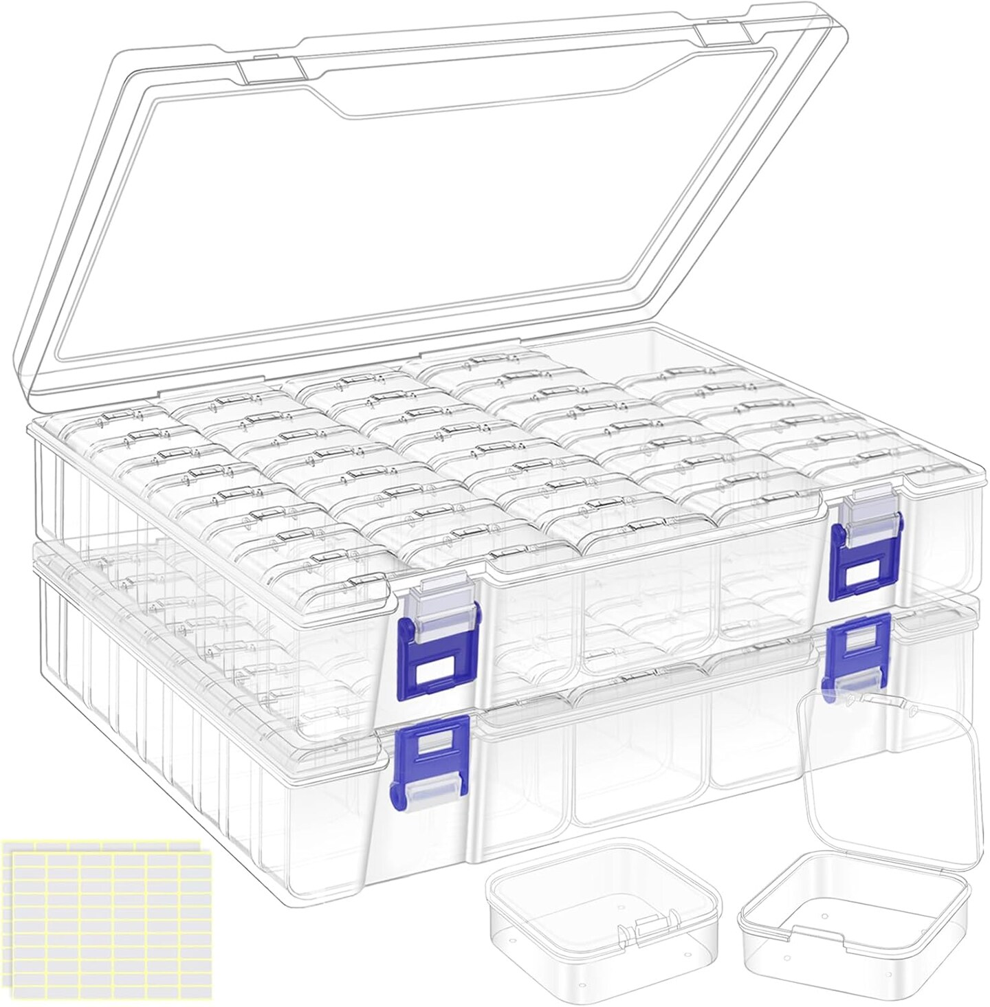 Bead Organizer Box, 92 Pcs Small Bead Organizers and Storage Plastic ...
