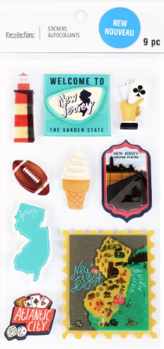 Recollections New Jersey Dimensional Stickers | Michaels