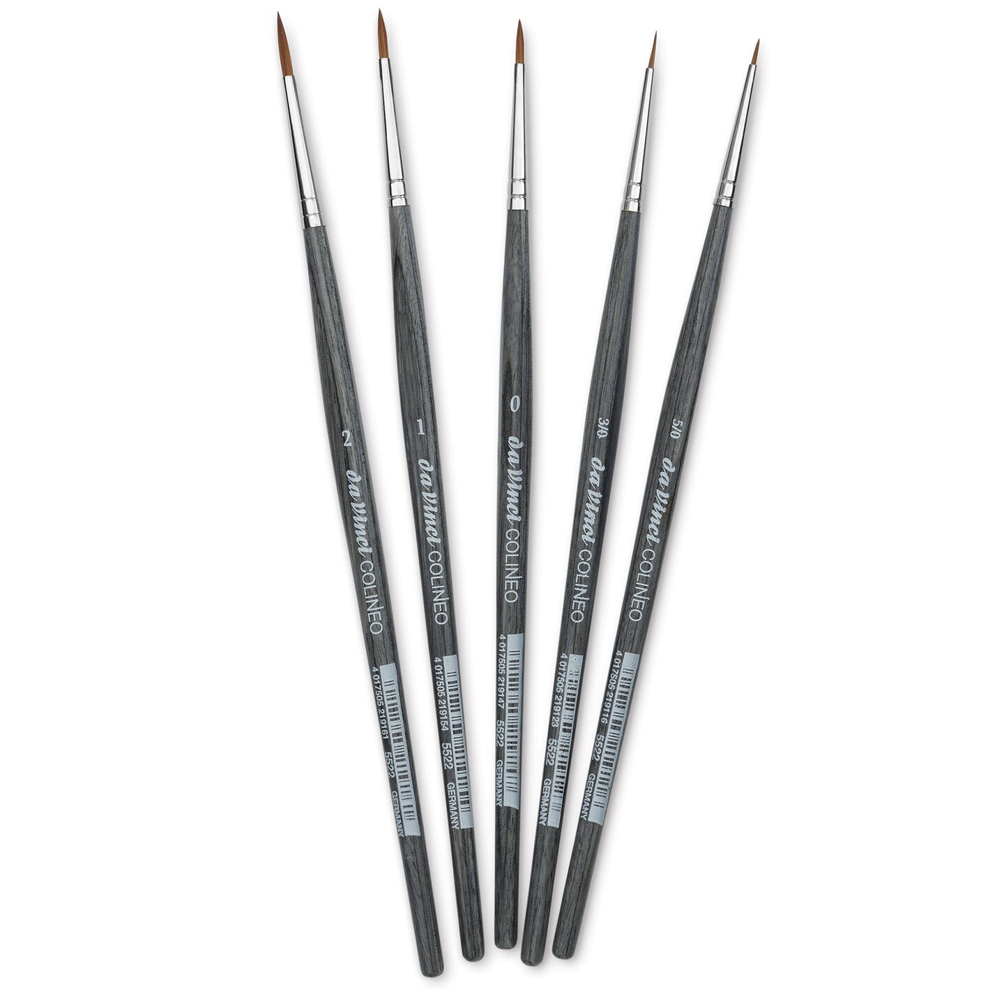Da Vinci Colineo Synthetic Kolinsky Sable Brushes - Set of 5, Short ...