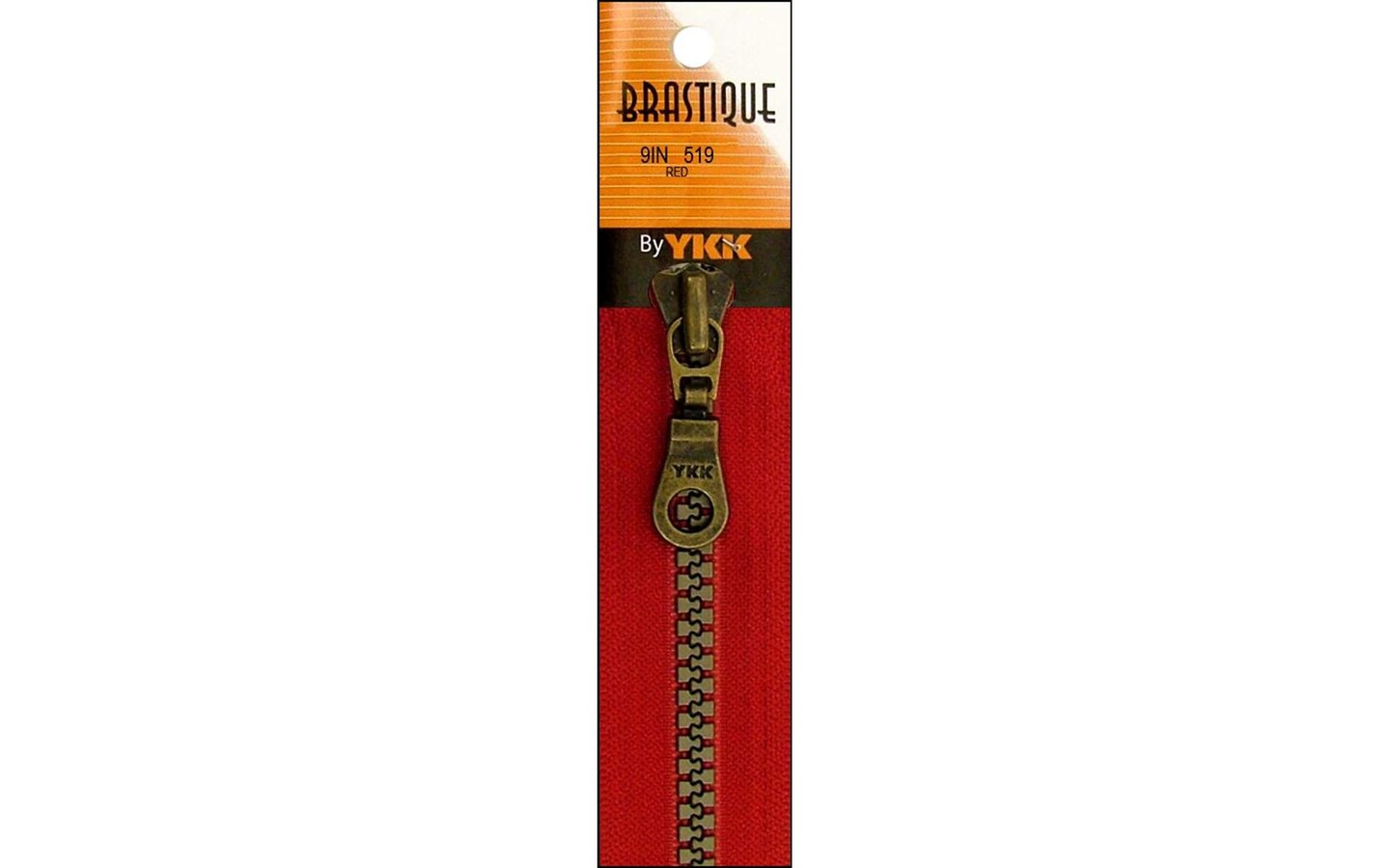 YKK Brastique Closed Bottom Zipper 9" Red, Model: PA-36653 | Michaels