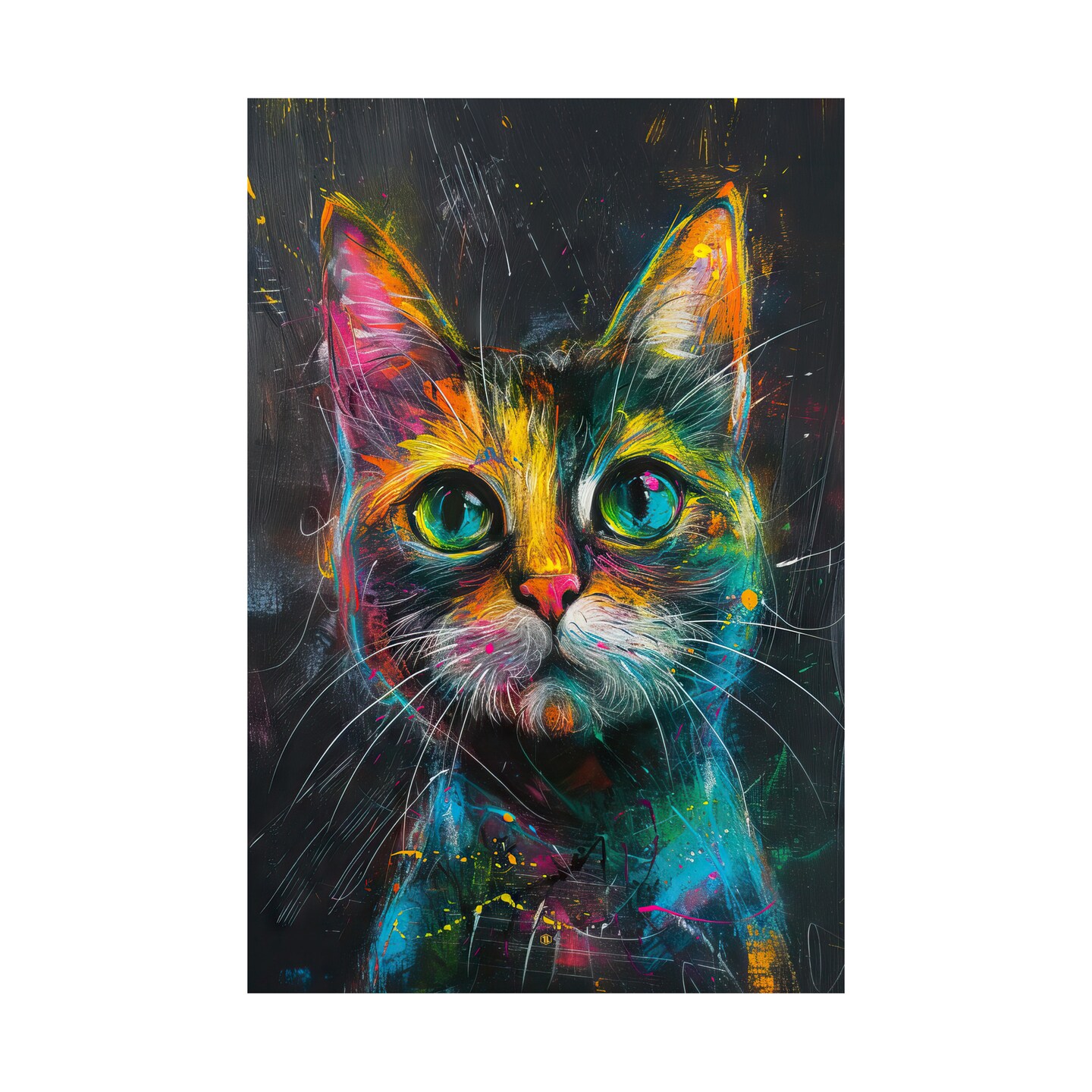 Cat Poster, Animal Print, Office Poster, Home Decor | S2 | MakerPlace ...