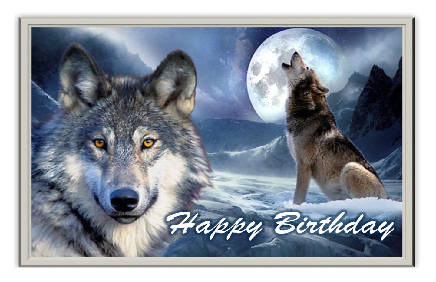 Happy Birthday Wolf Edible Cake Topper | Michaels