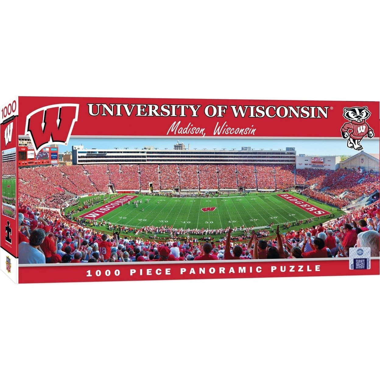 Wisconsin Badgers 1000 Piece Panoramic Jigsaw Puzzle Camp Randall ...