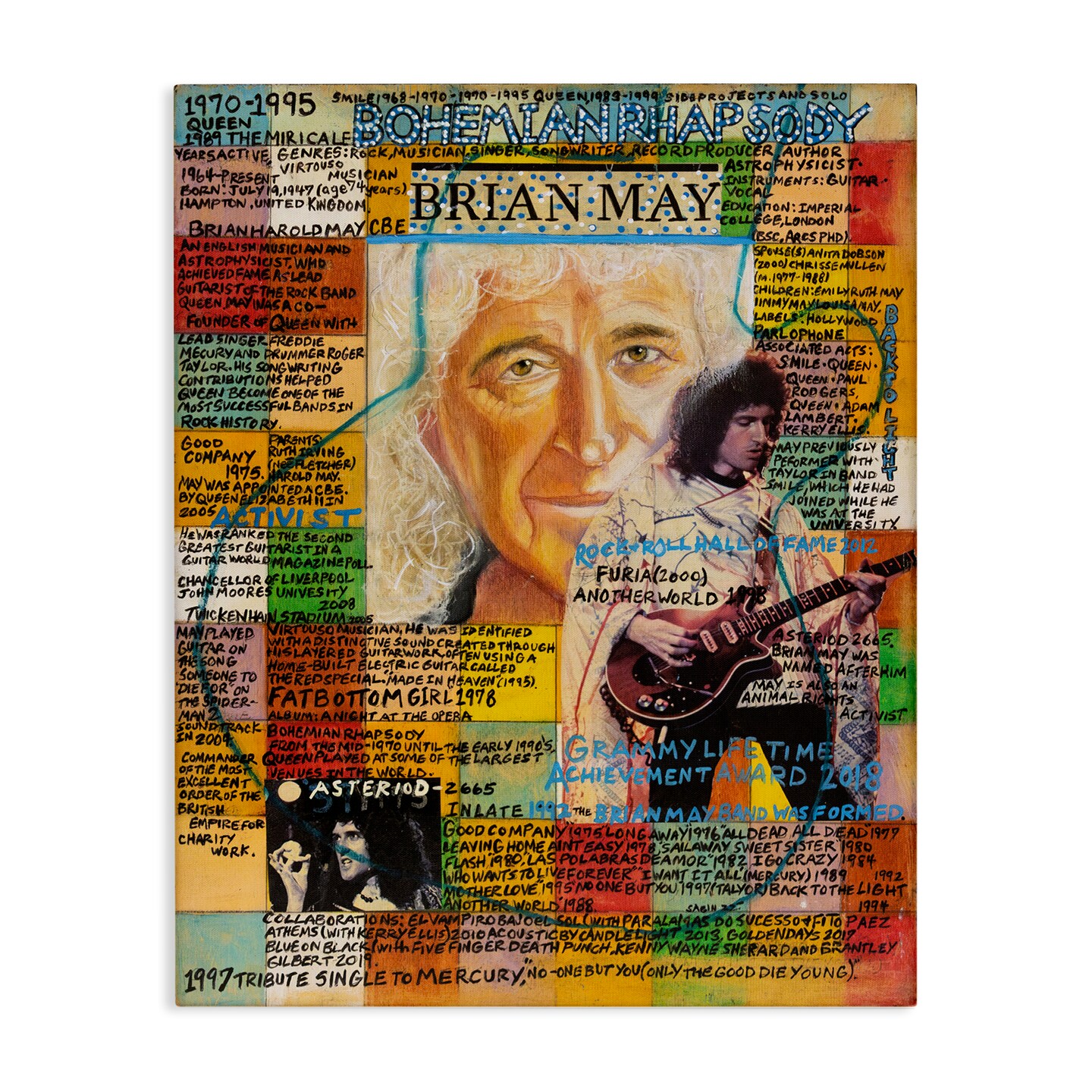Stupell Industries Brian May Collage Canvas Wall Art Design by Sabin ...