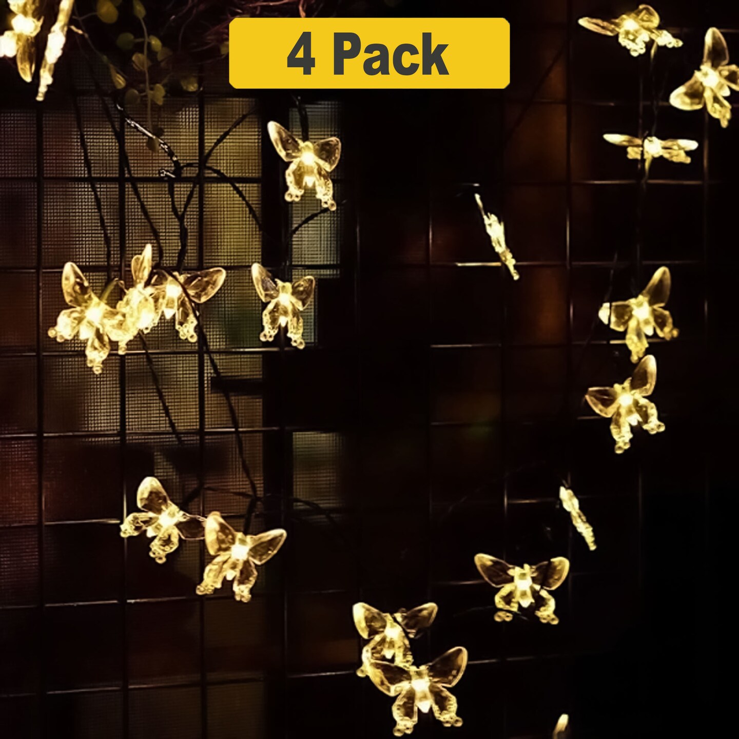 Decorative 30 LED Solar String Lights with Butterfly Design | Michaels
