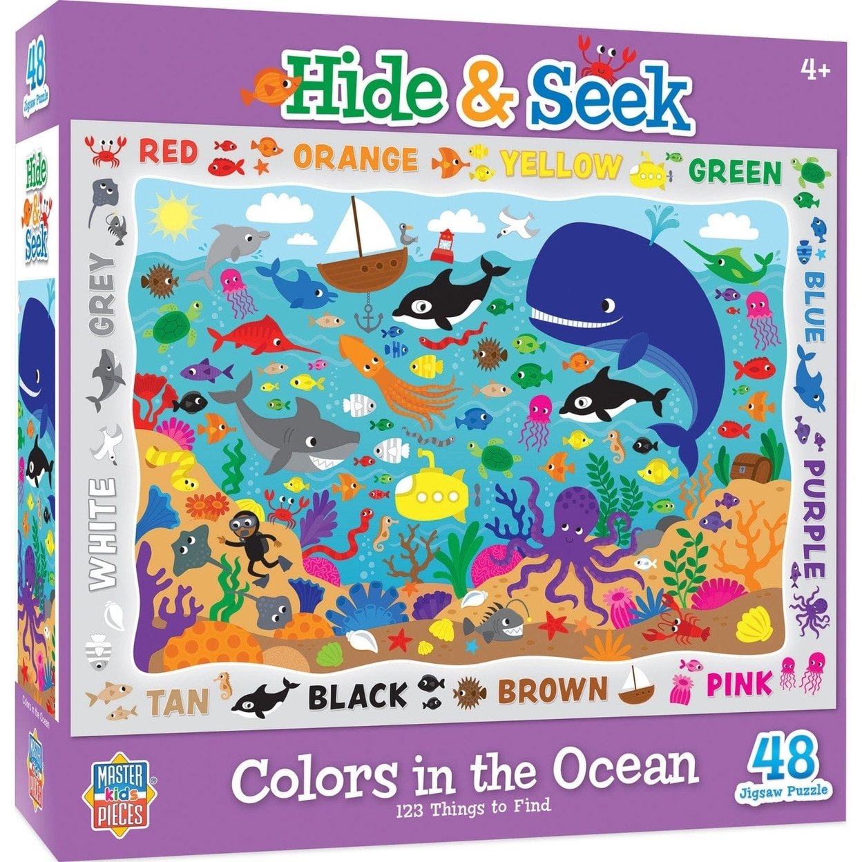 Hide And Seek Colors In The Ocean 48 Piece Jigsaw Puzzle Kids ...