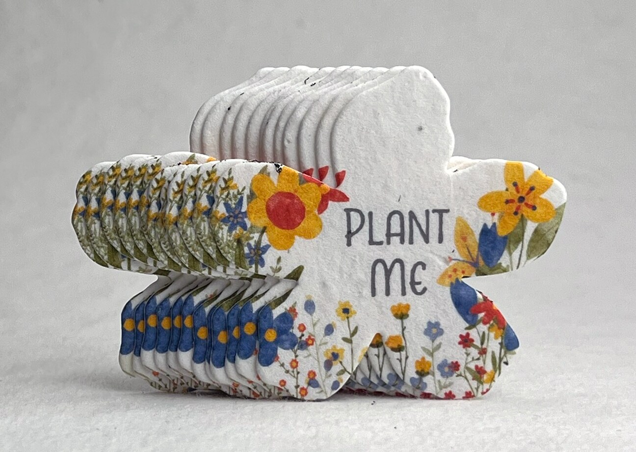 Wildflower Seed Paper Flower Tag - Plant Me Floral Variations - 2.4" x ...