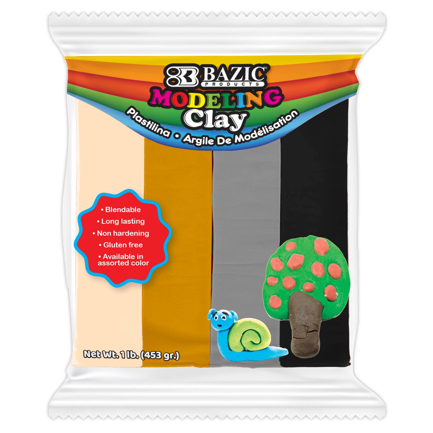 BAZIC Modeling Clay Sticks 1 lb 4 Natural/Earth Color | Michaels