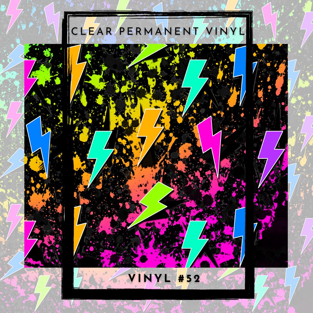 #52 CLEAR Neon Bolt (IPP EXCLUSIVE) 12x12 Pattern Vinyl | Michaels