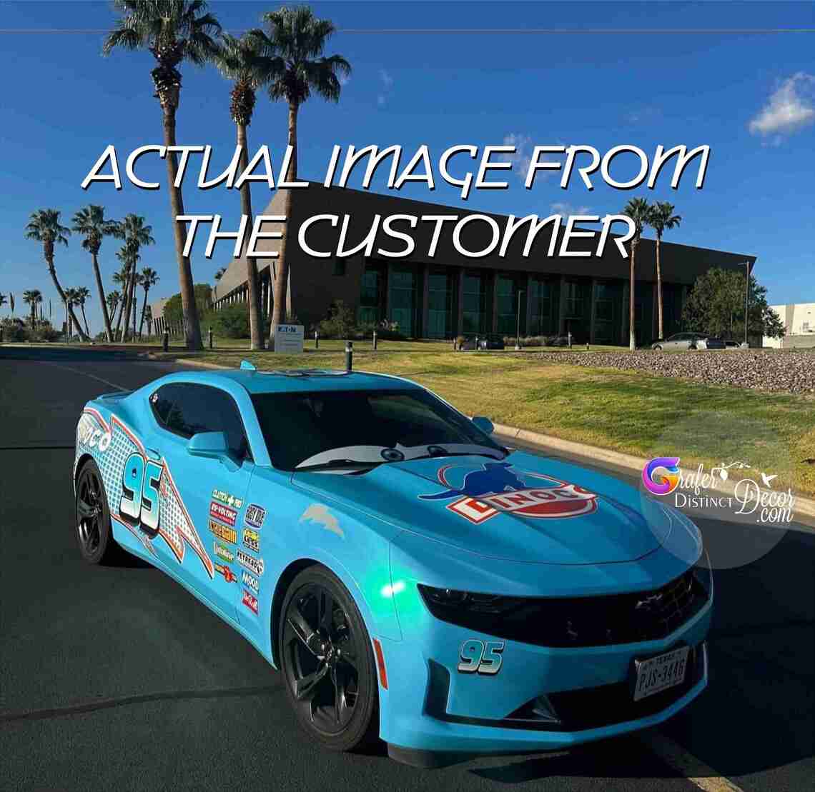 Dinoco - Lightning MCQUEEN Racing car Decal Custom wraps For ...