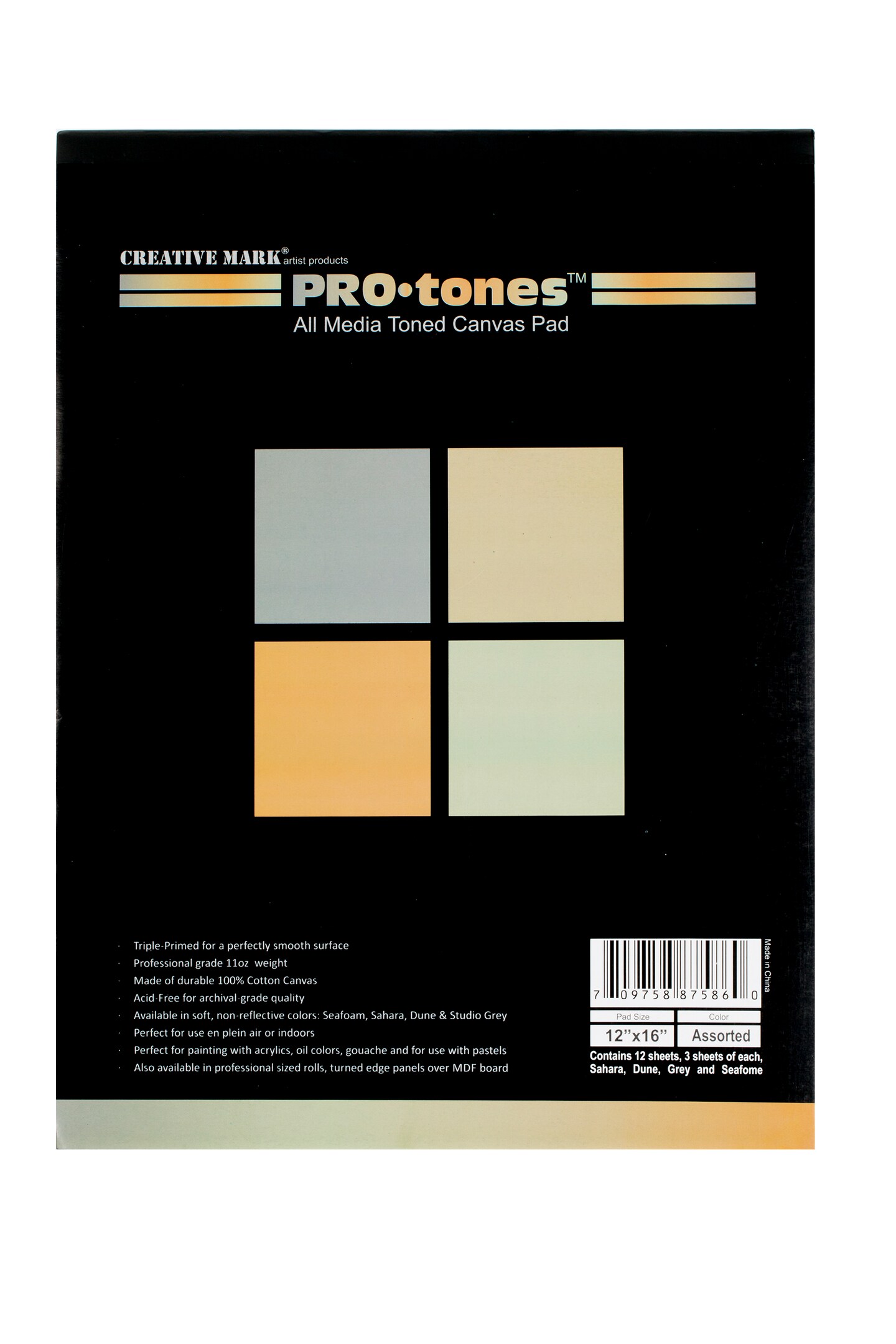 Paramount Pro-Tones All-Media Toned Canvas Pads - Triple-Primed Toned ...