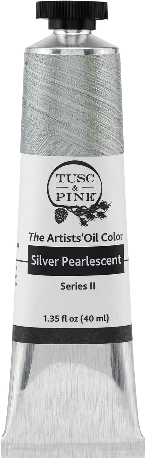 Artist Oil Paint - Silver Pearlescent, 40 ml, Non-Yellowing, Rich ...