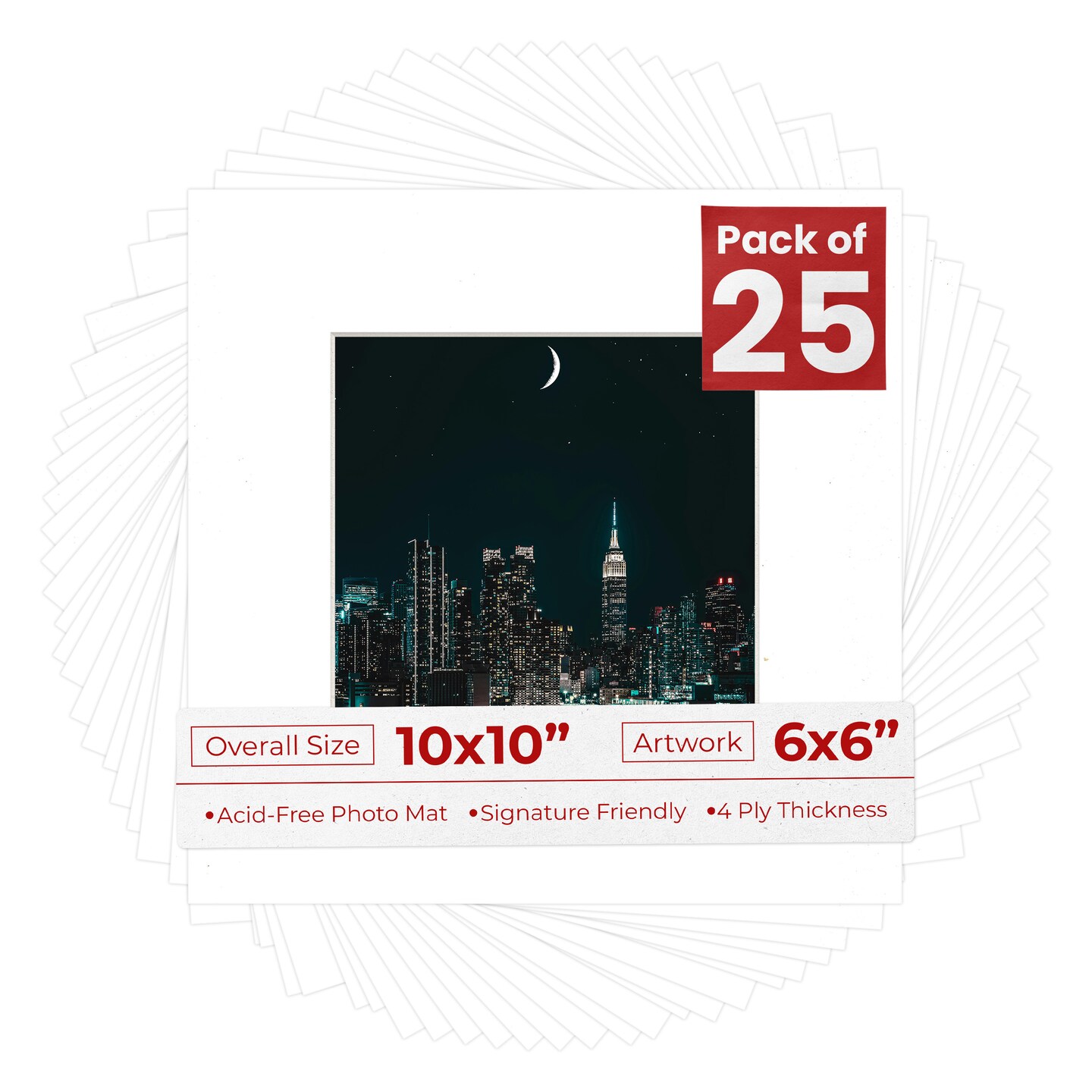 Golf Ball Texture Mat Board for 10x10 Frames - Fits 6x6 Photos, Color ...