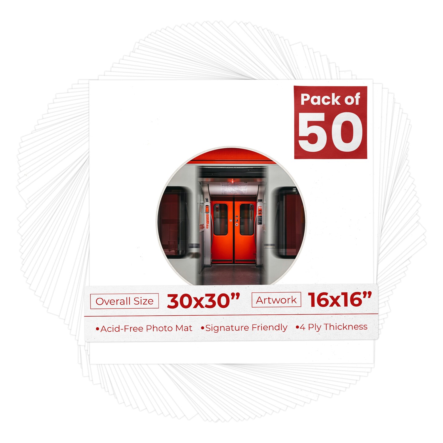 Golf Ball Texture Mat Board for 30x30 Frames - Circle Opening for 16x16 ...