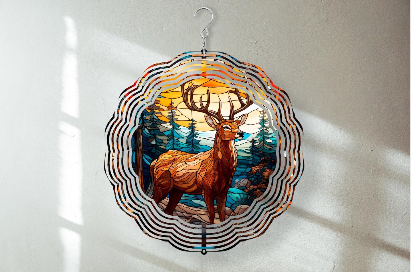 Deer Wind Spinner, 2 Design Choices, Outdoor Garden Decor, Yard Art ...