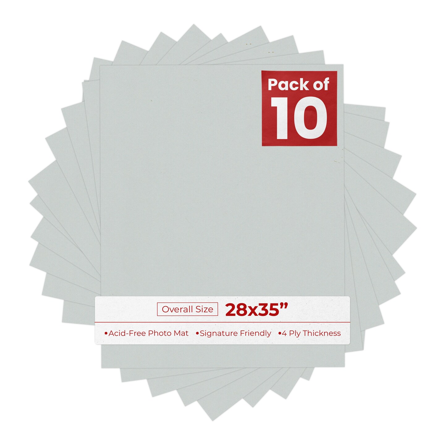 Gray 28x35 Uncut Mat Board - Blank Sheets, No Opening, Color: Grey ...