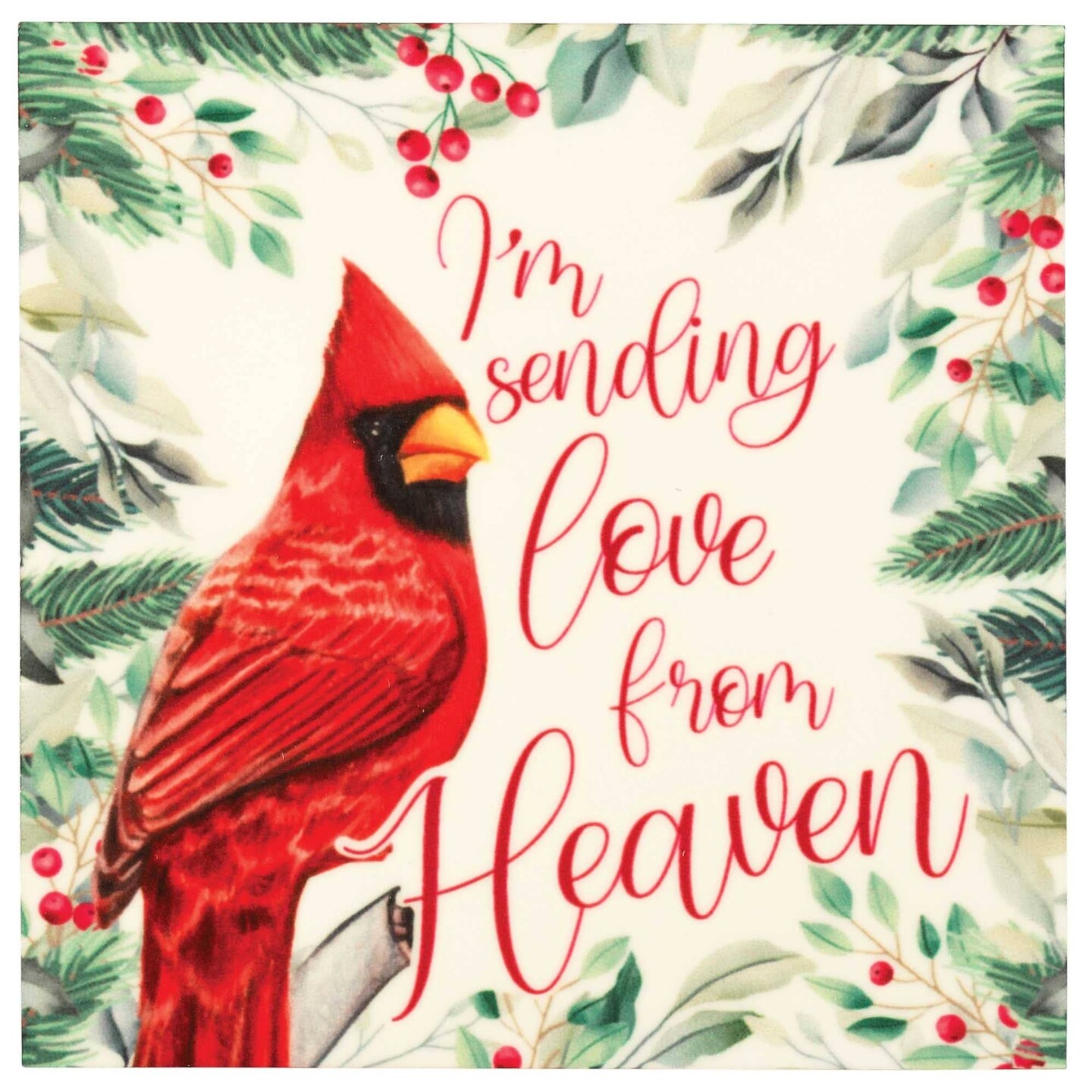 Edge Collection - 2.5" x 2.5" - Red - Heavenly Love Cardinal Magnet - 1 ...