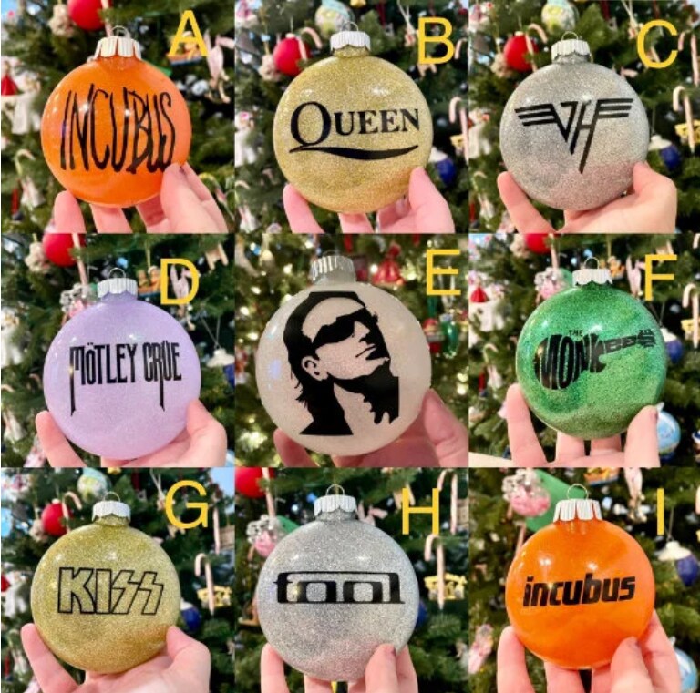 Handmade “Incubus, Queen, Tool, monkeys, Kiss, Halen, Bono" Christmas ...