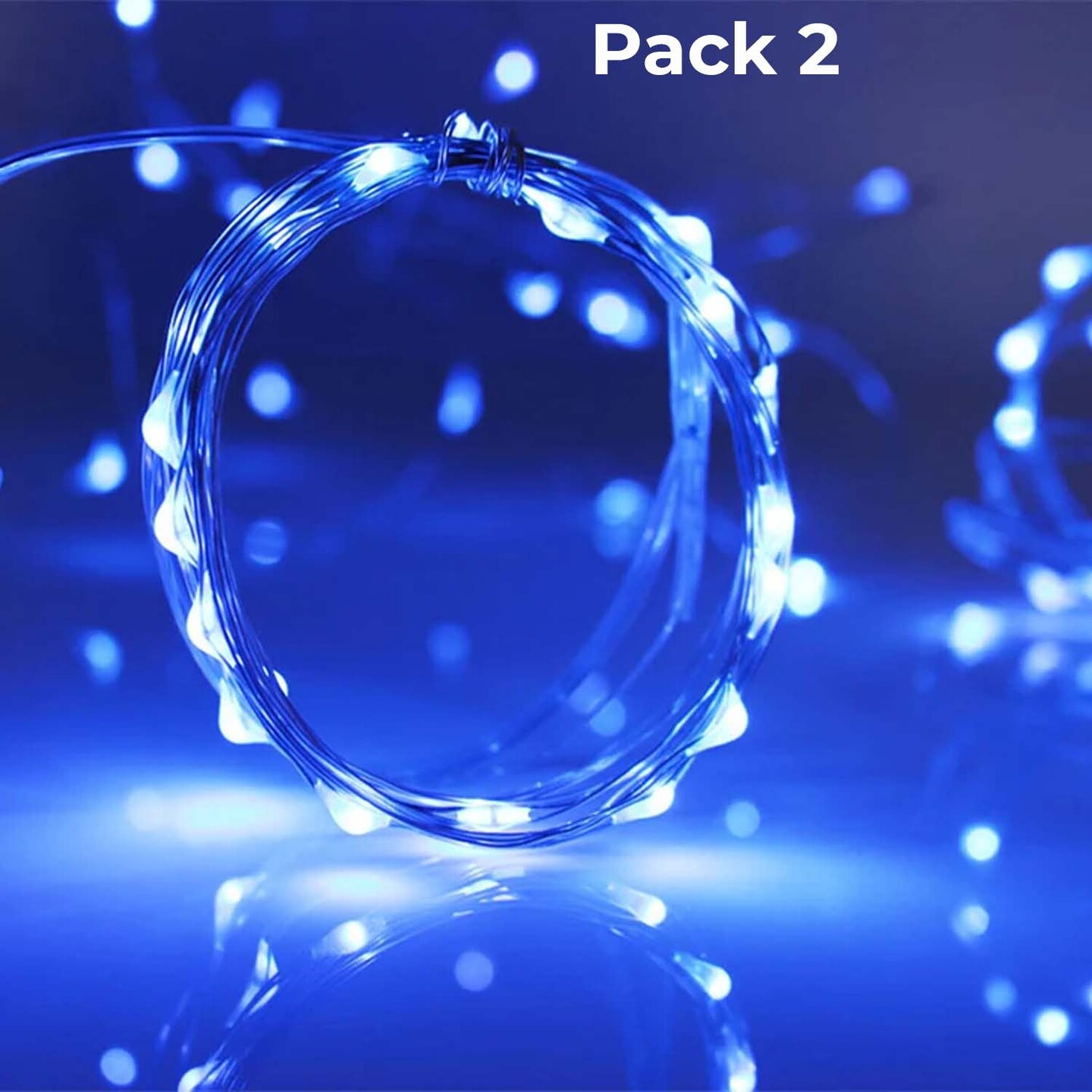 20 LED Mini String Light Batteries Included 4 Light Functions For ...