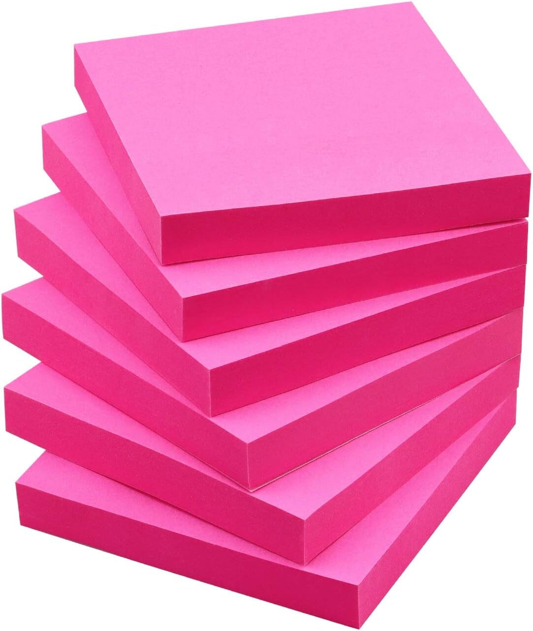 Sticky Notes 3X3 Self-Stick Notes Pads with 6 Bright Colors, Easy to ...
