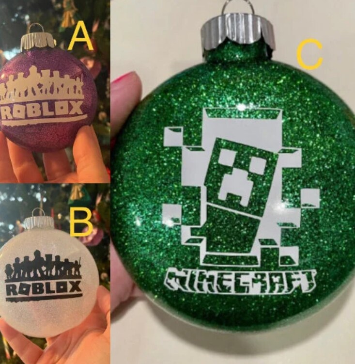 Handmade “Roblox or Minecraft" Christmas ornaments! see details ...