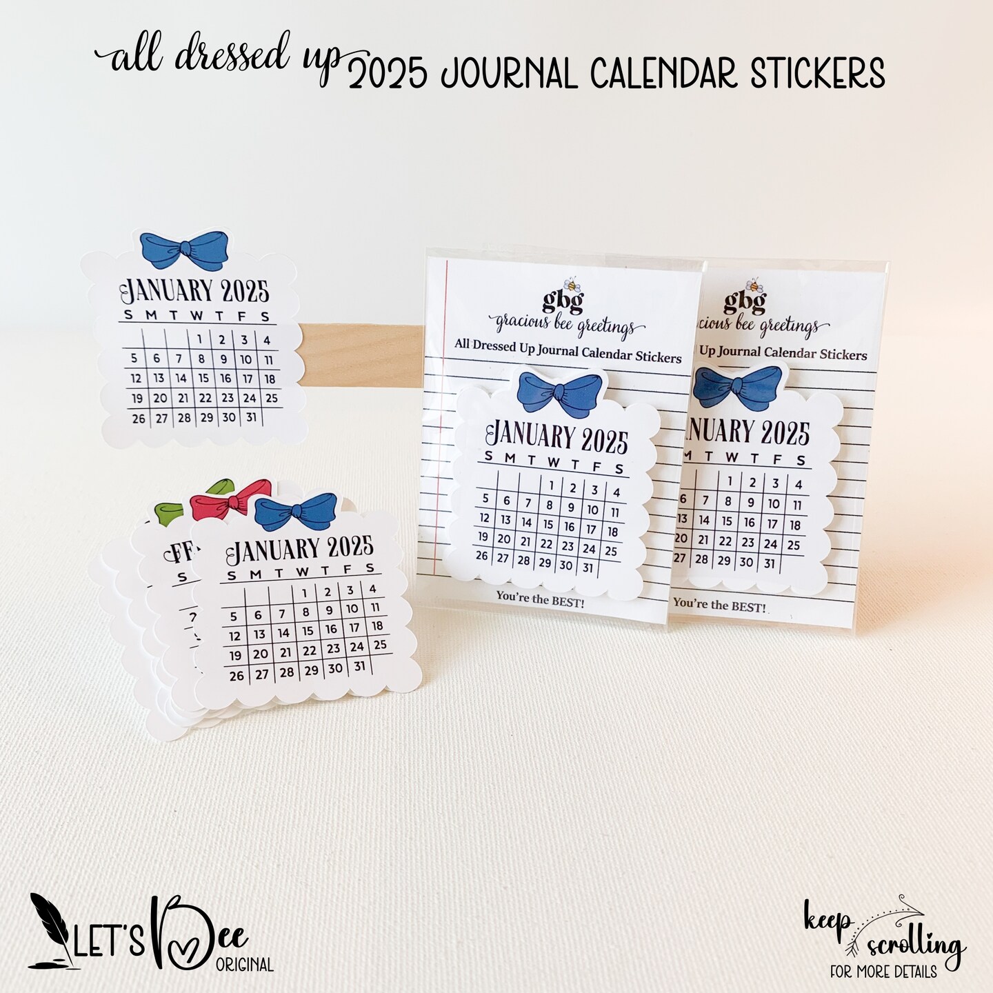 2025 Journal Mini Sticker Calendar, 2025 Sticker Calendar, 2025 ...