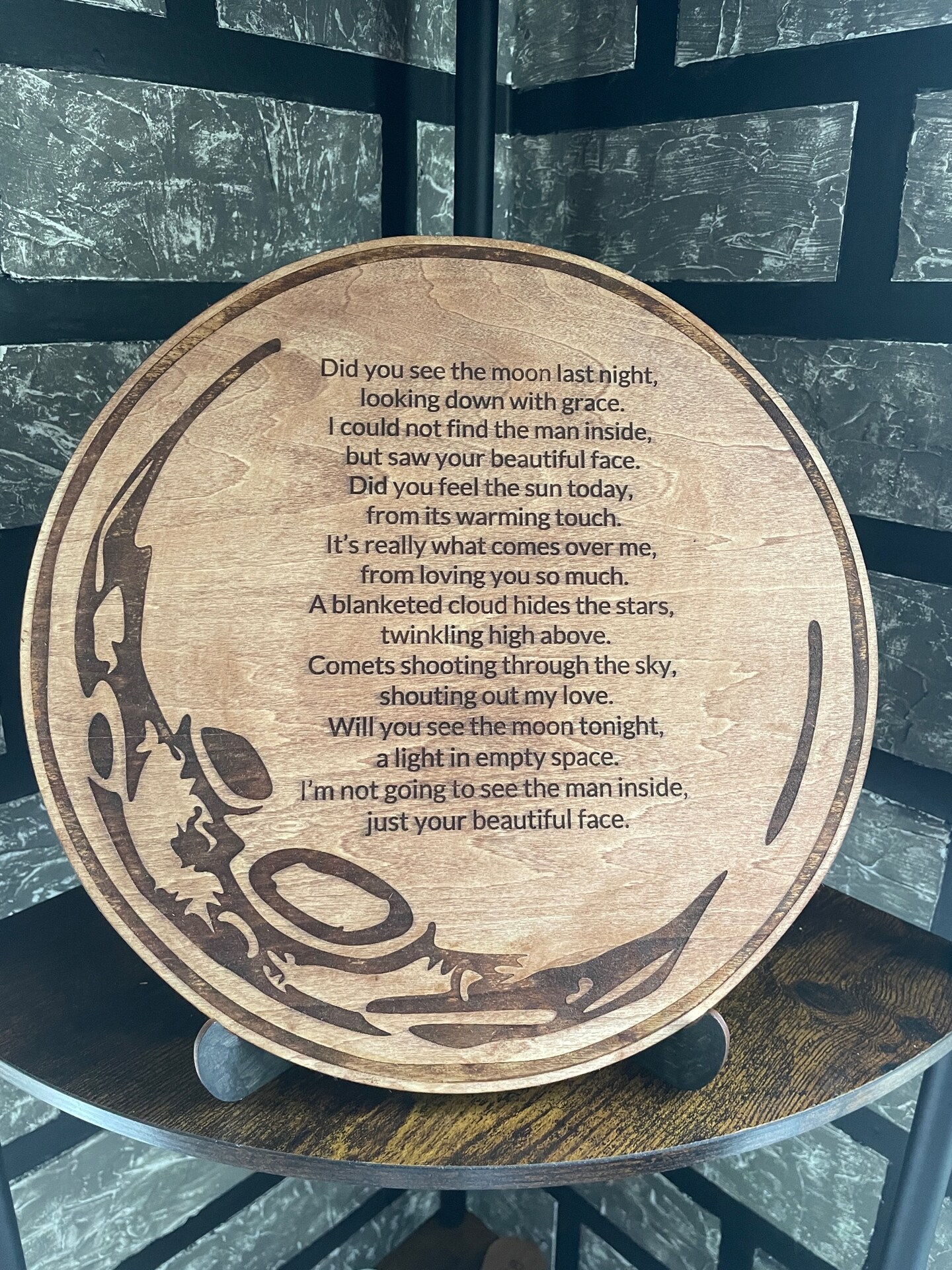 Full Moon Wall Sign with Engraved Poem | MakerPlace by Michaels