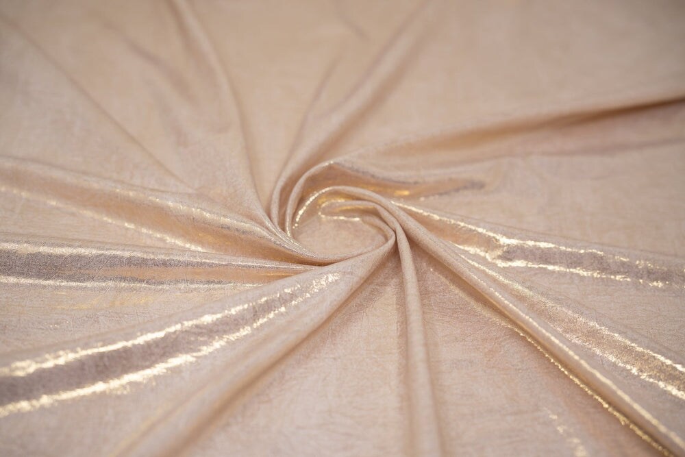 1 Yard Claudette Creased Foiled Spandex 4 Way Stretch Dancewear Fabric ...