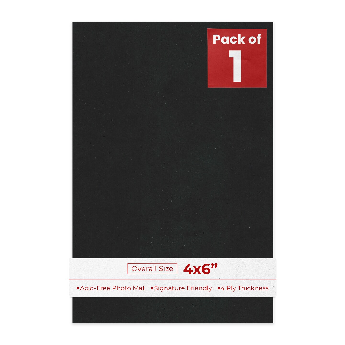 Black Suede 4x6 Inch Uncut Mat Board - Blank Sheets, No Opening, Color ...