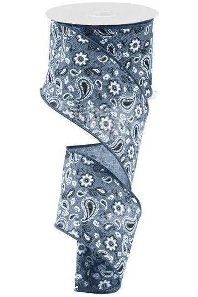 2.5" Bandana Ribbon: Denim Black Blue (10 Yards) | Michaels