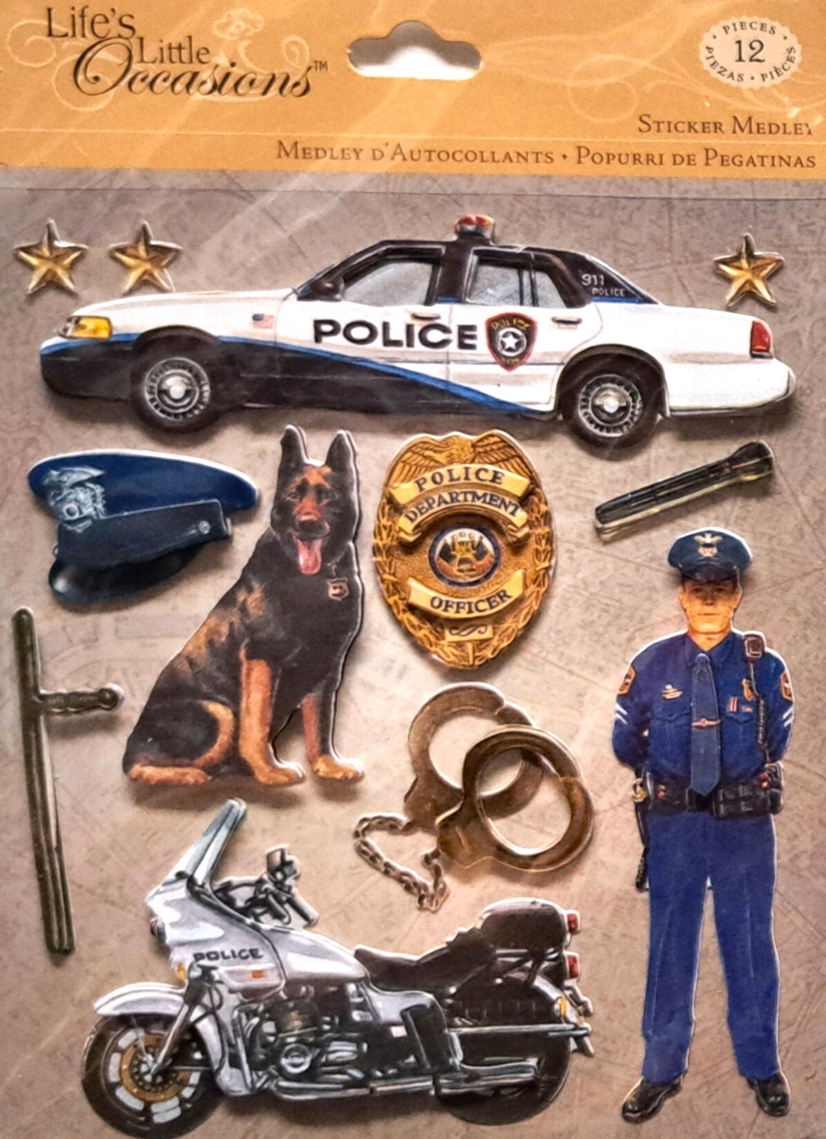 K & Company Life's Little Occasions Policeman Dimensional Stickers ...
