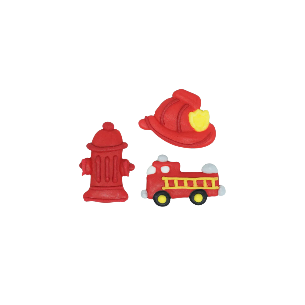 Edible Decorations Fire Fighter Sugar Set 1 1/2in 5-Count | Michaels