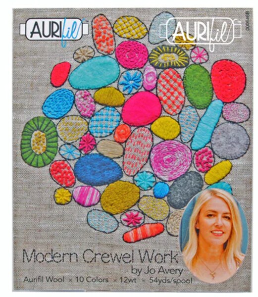 Aurifil Modern Crewel Work Thread Set by Jo Avery | (10 12wt Cotton Small Spools.) | Michaels