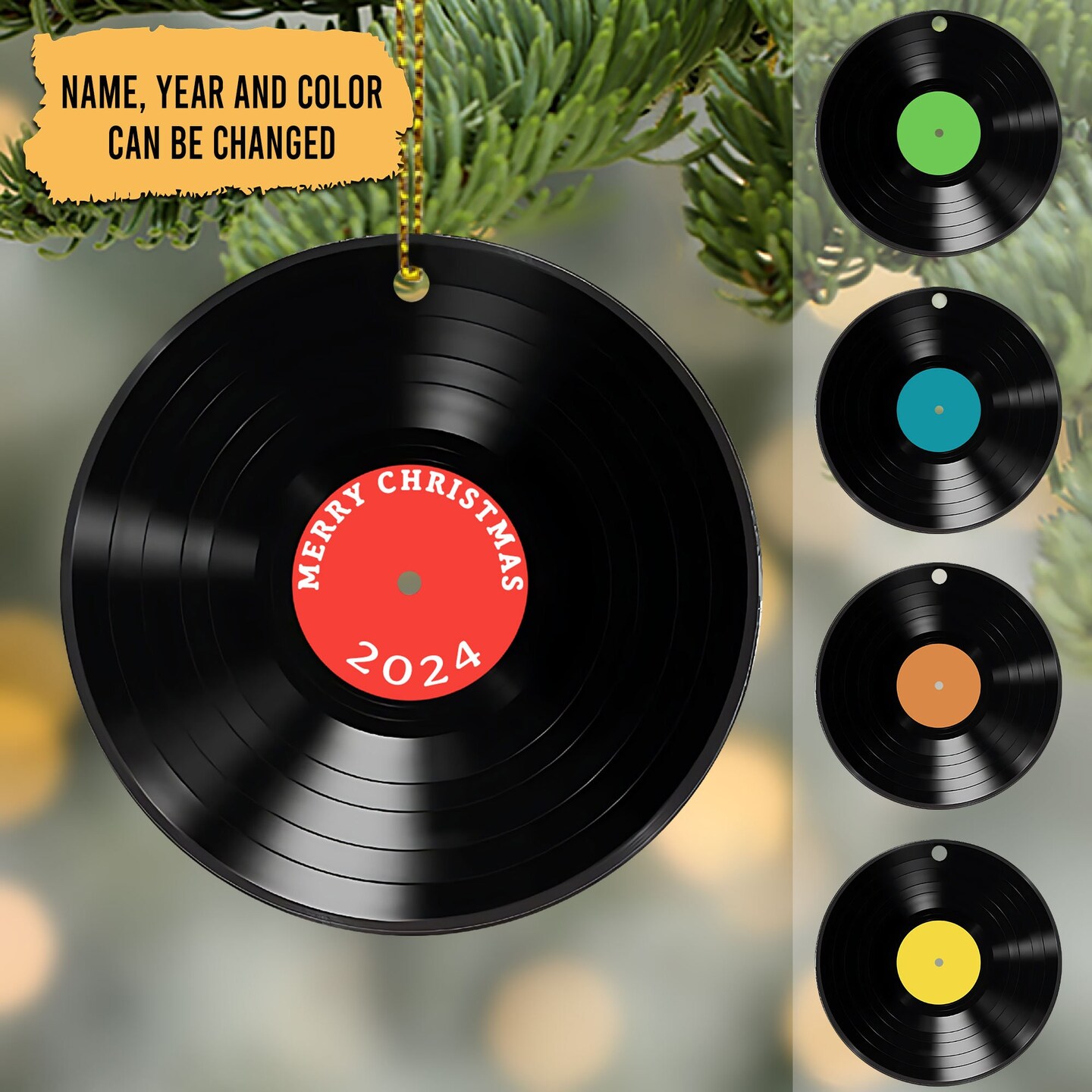 Personalized Vinyl Record Ornament,Ornament Gift For Vinyl Lovers ...