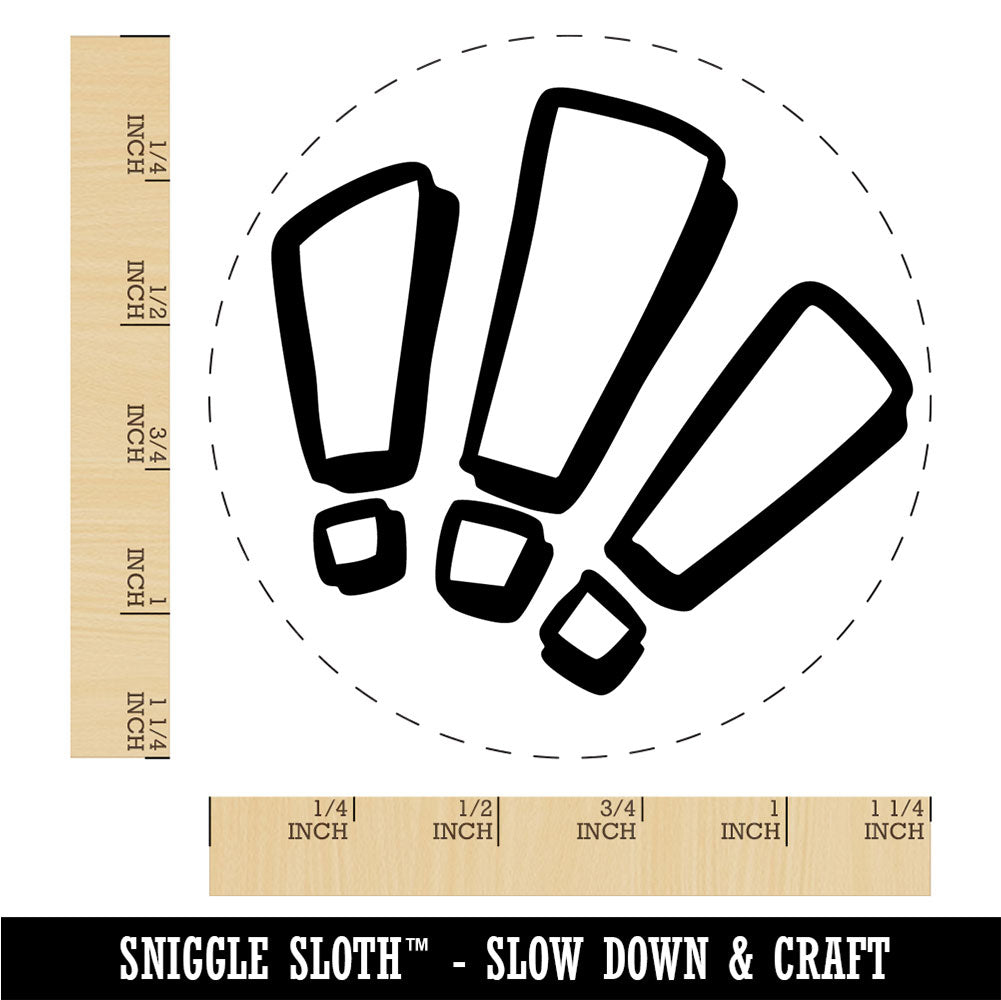 Shocked Surprised Startled Triple Exclamation Marks Rubber Stamp for ...