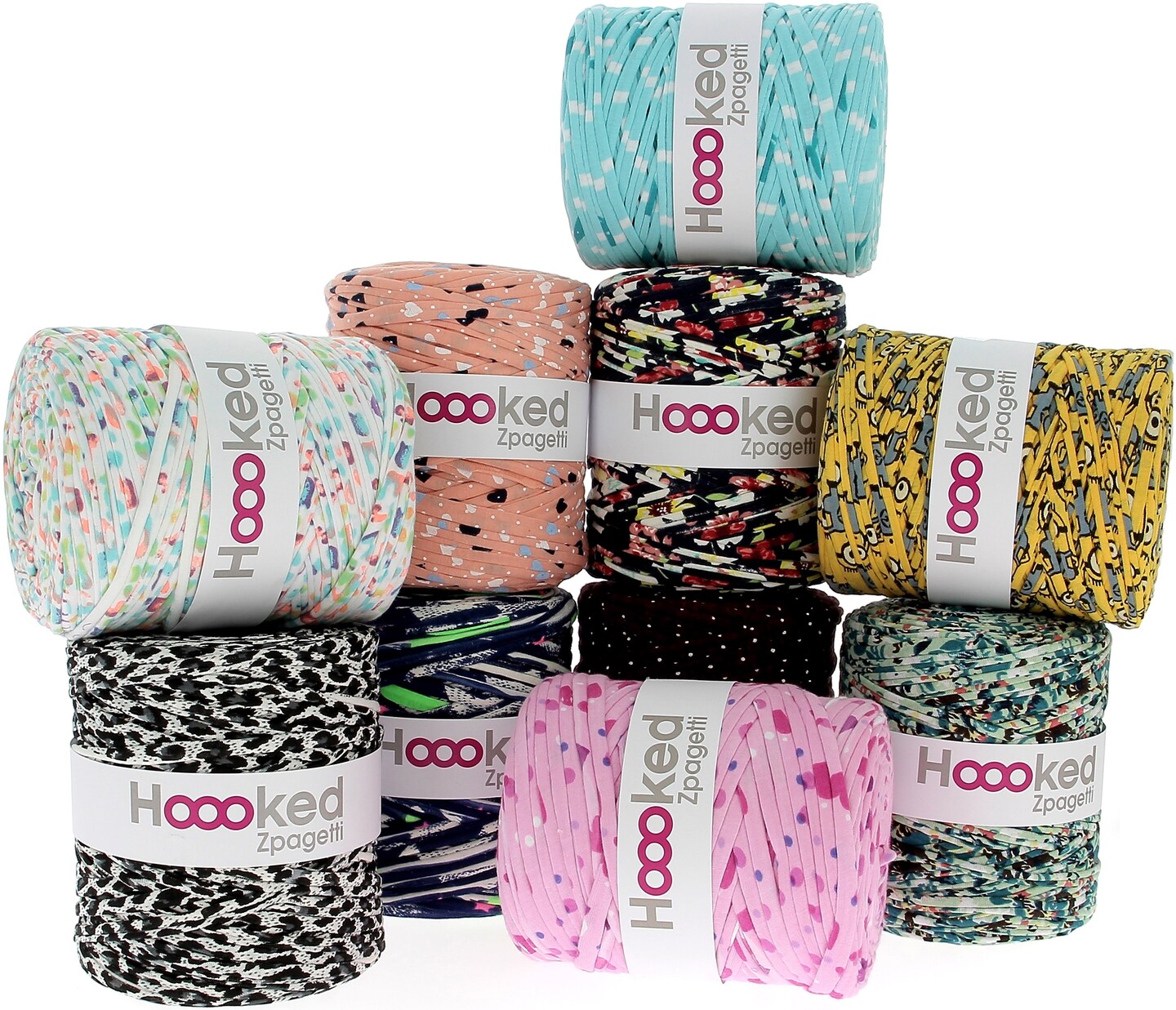Hoooked Zpagetti Yarn Set 10/Skeins, Color: Print Mix-Printed Co, Count ...