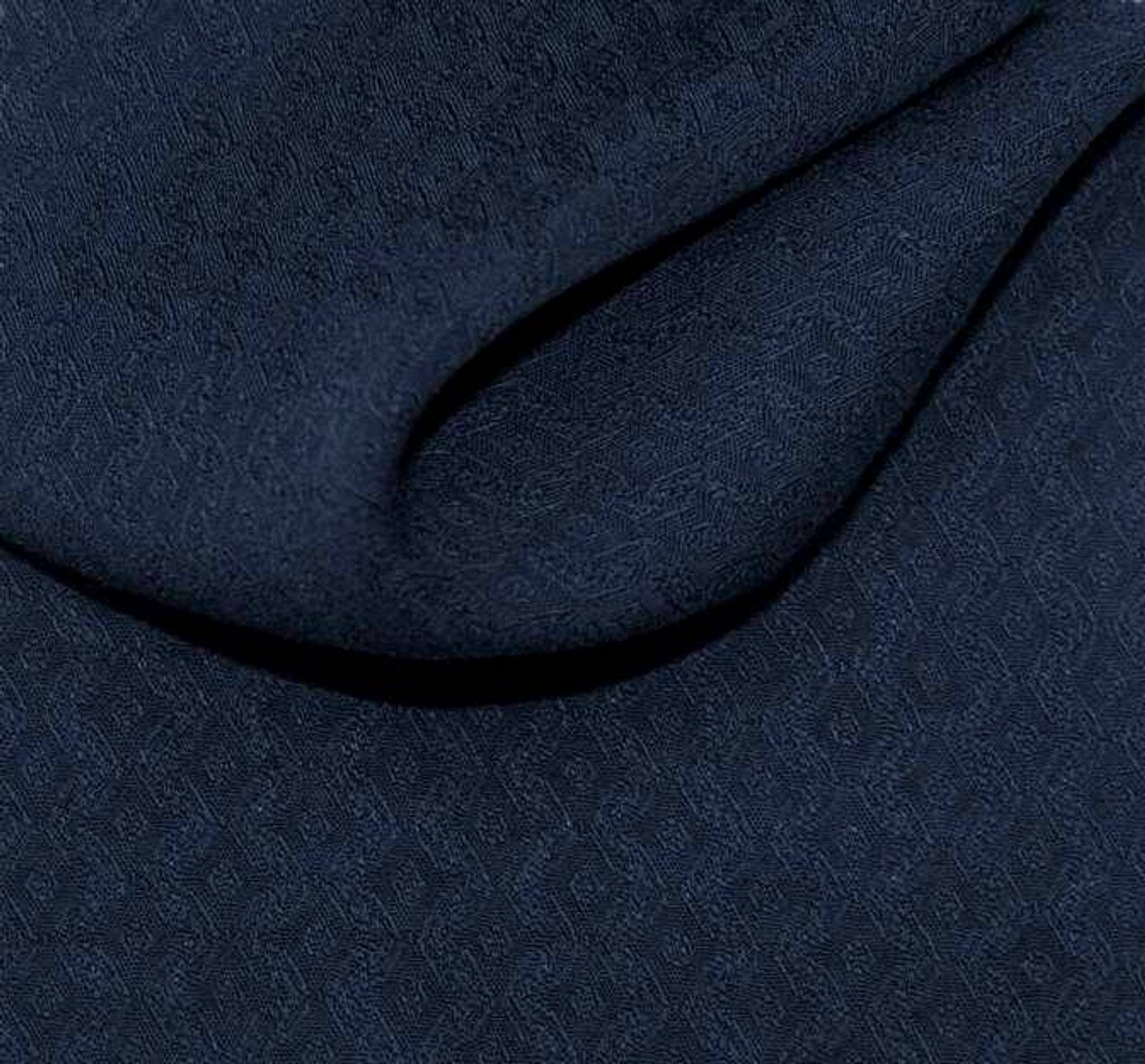 1 Yard Rayon Jacquard Fabric Diamond Midnight Blue Soft Draping Apparel ...