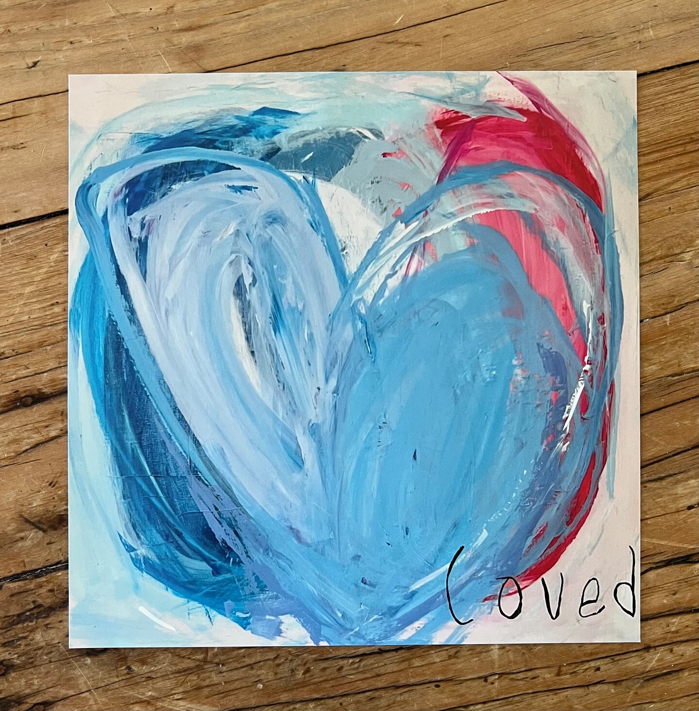Individualized Abstract Print: loved (blue) | MakerPlace by Michaels
