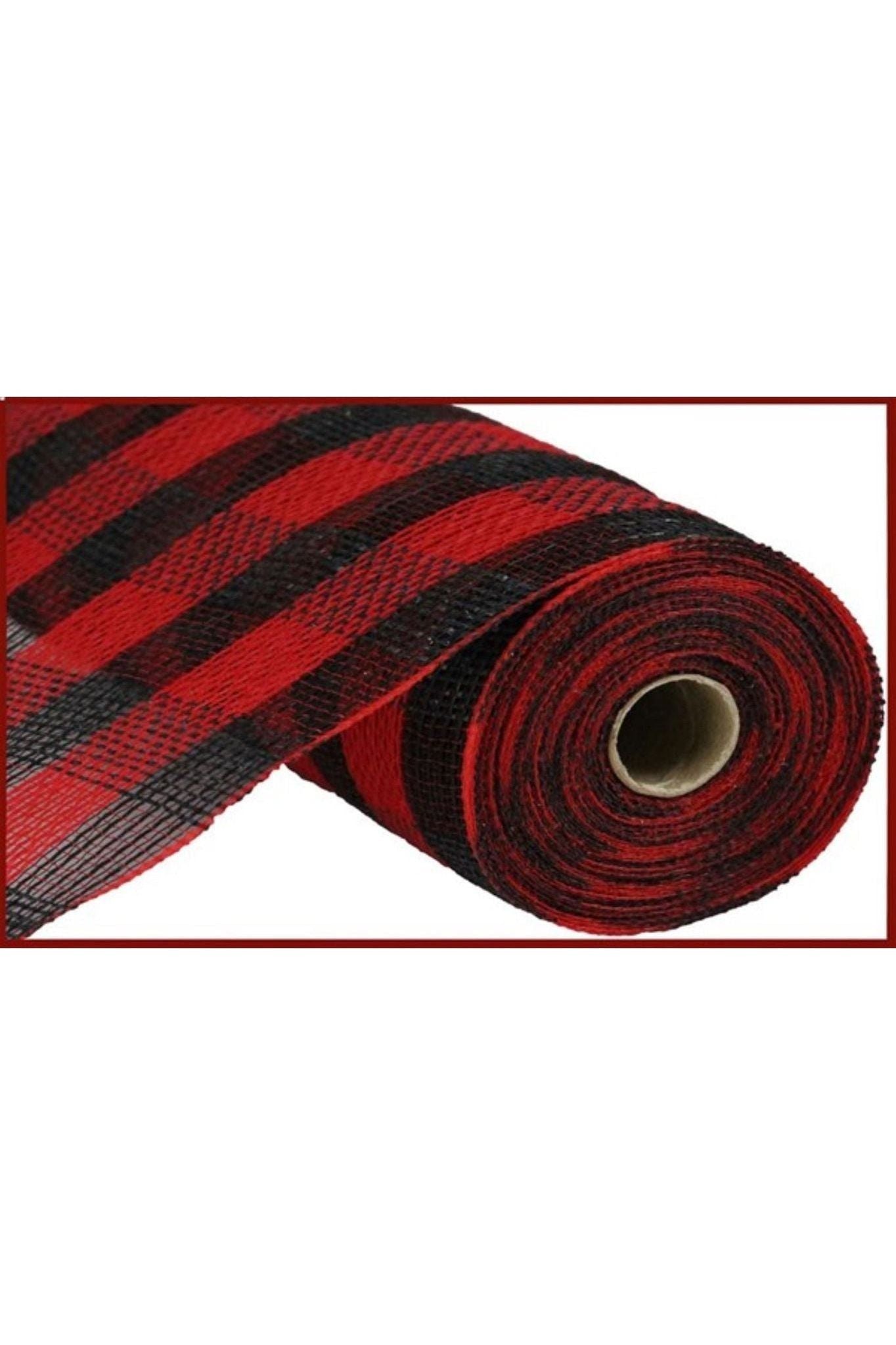 10" Cotton Check Deco Mesh Ribbon: Buffalo Plaid | Michaels
