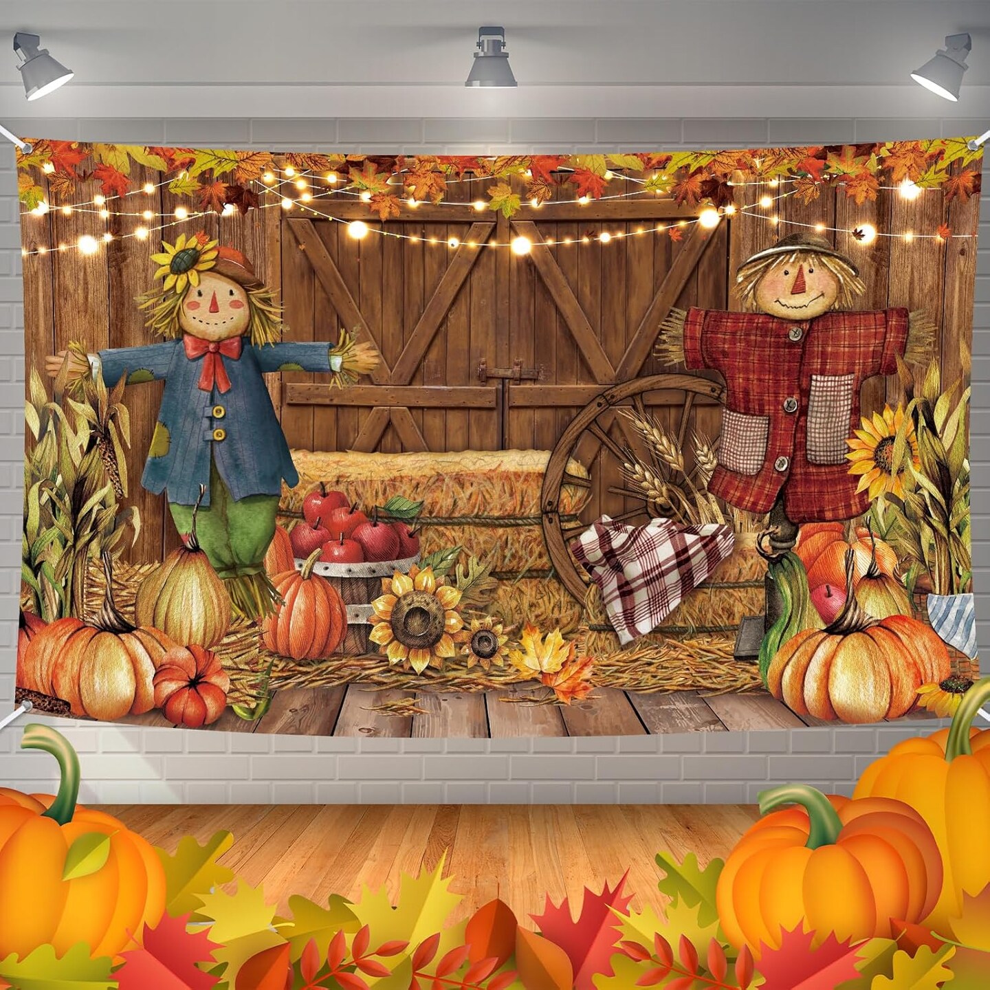 Fall Thanksgiving Banner Autumn Party Background Decorations-72.8 x 43. ...