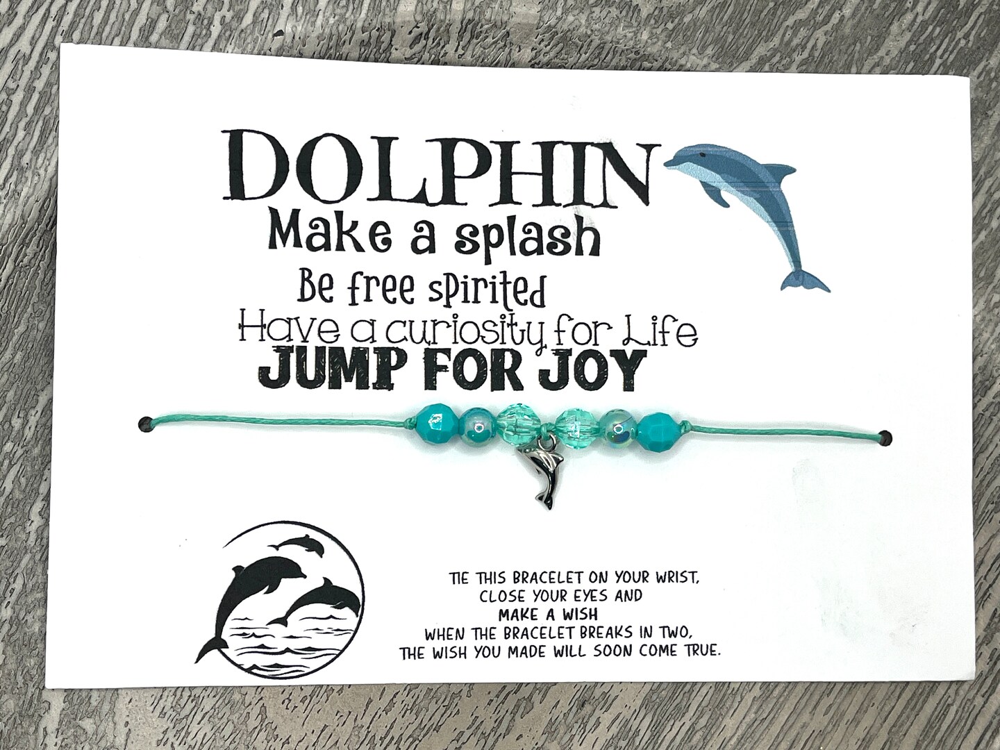 Dolphin wish bracelet-Dolphin charm bracelet- Beach vibes- Ocean ...