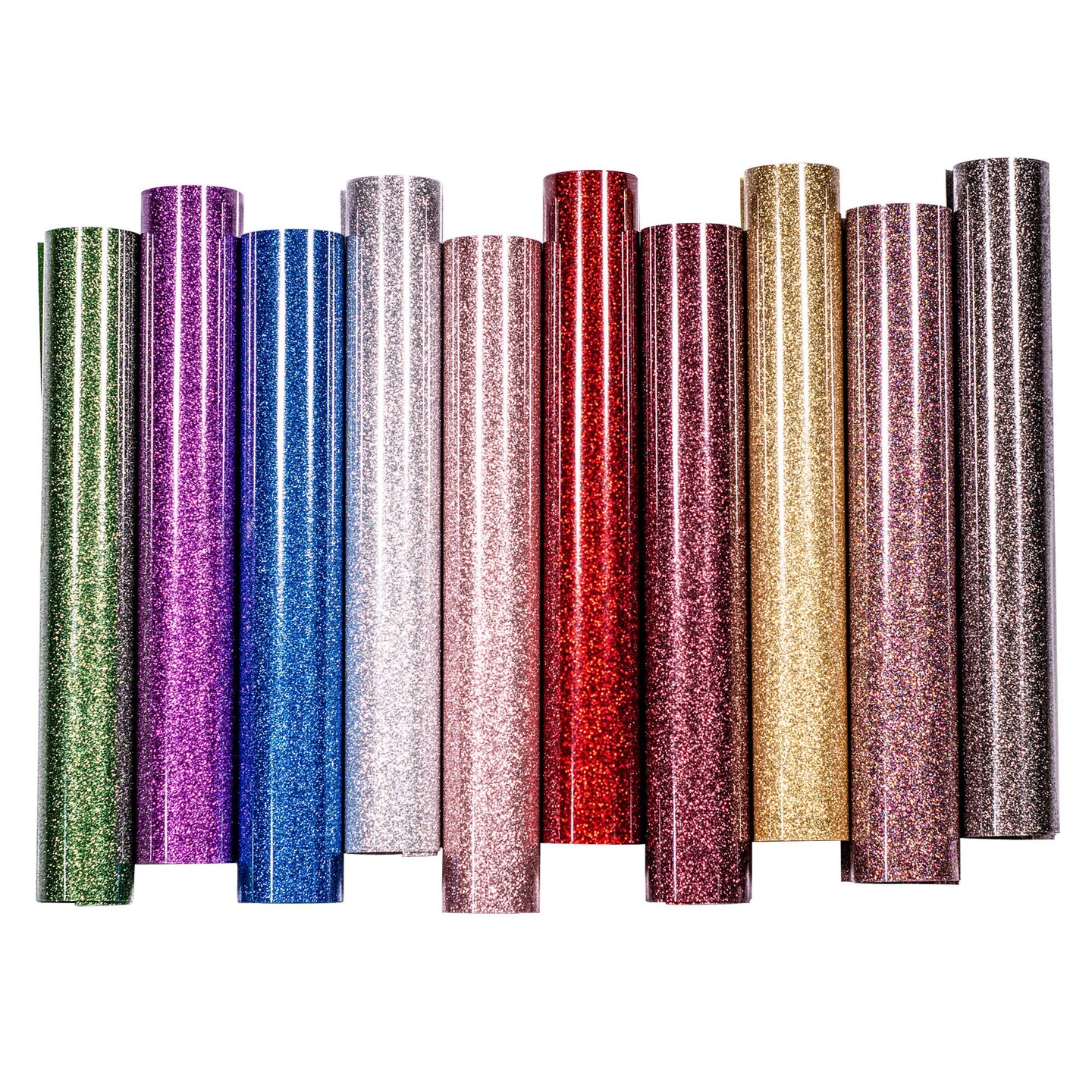 Glitter HTV Vinyl Bundle 10 Piece 12''x 10'', Sparkle Iron-On Heat ...