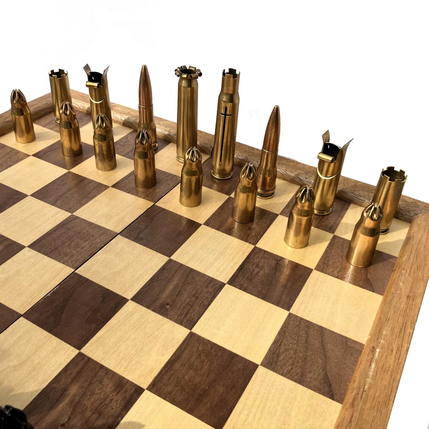 50 BMG Bullet Casing Chess Piece Set, Man Cave, Retirement Gift, Unique ...