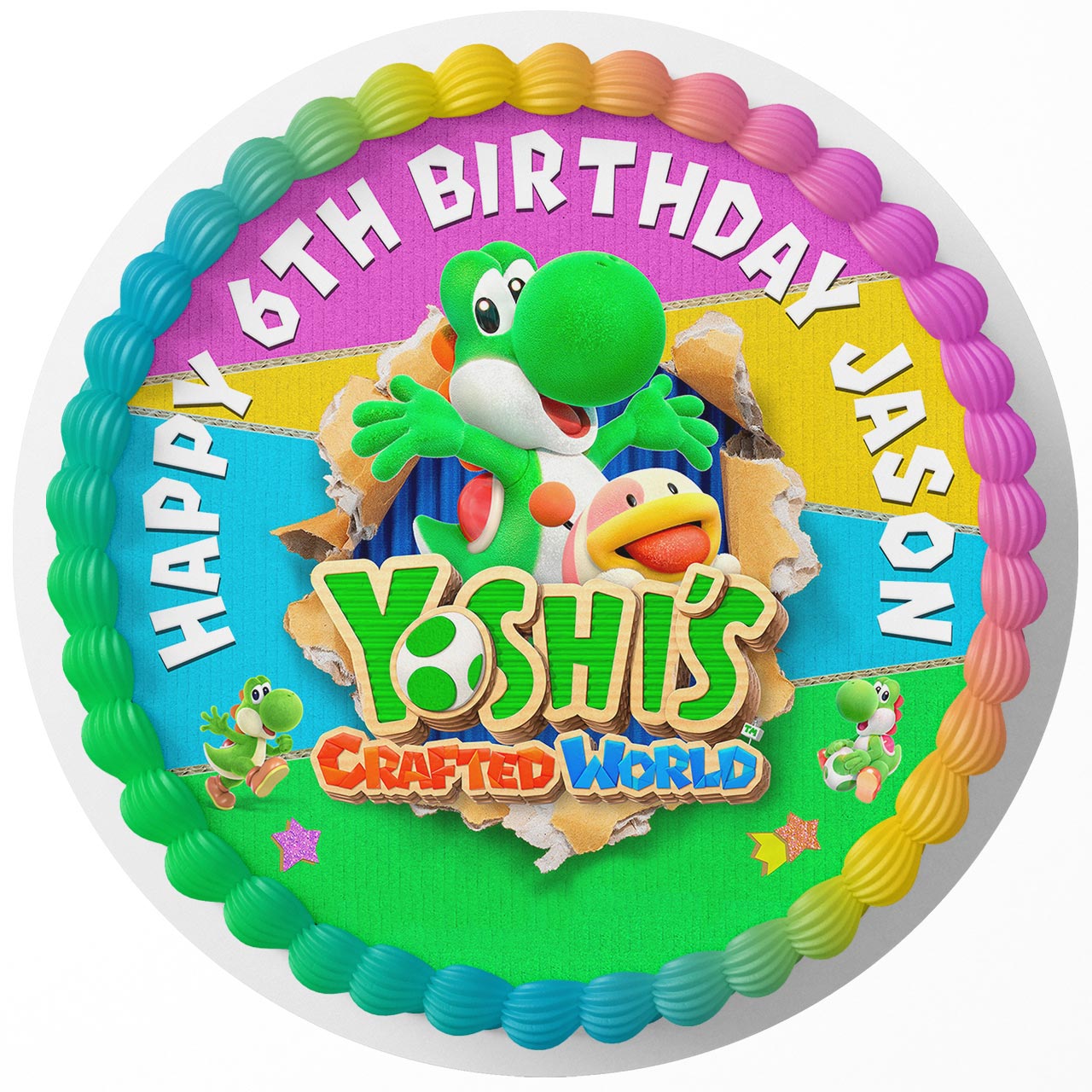 Yoshi's Crafted World Edible Cake Image Topper Birthday Cake Sheet ...