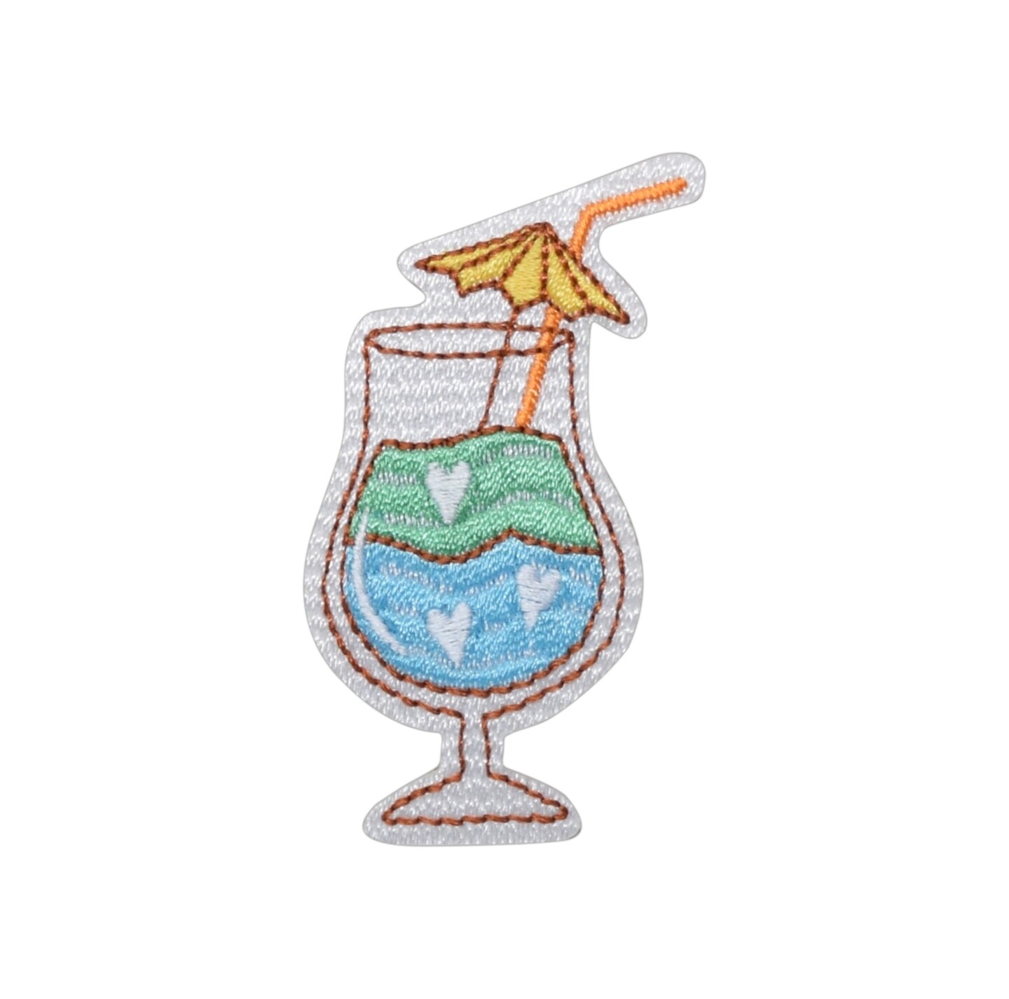 Tropical Drink, Cocktail with Umbrella, Embroidered, Iron on Patch | Michaels