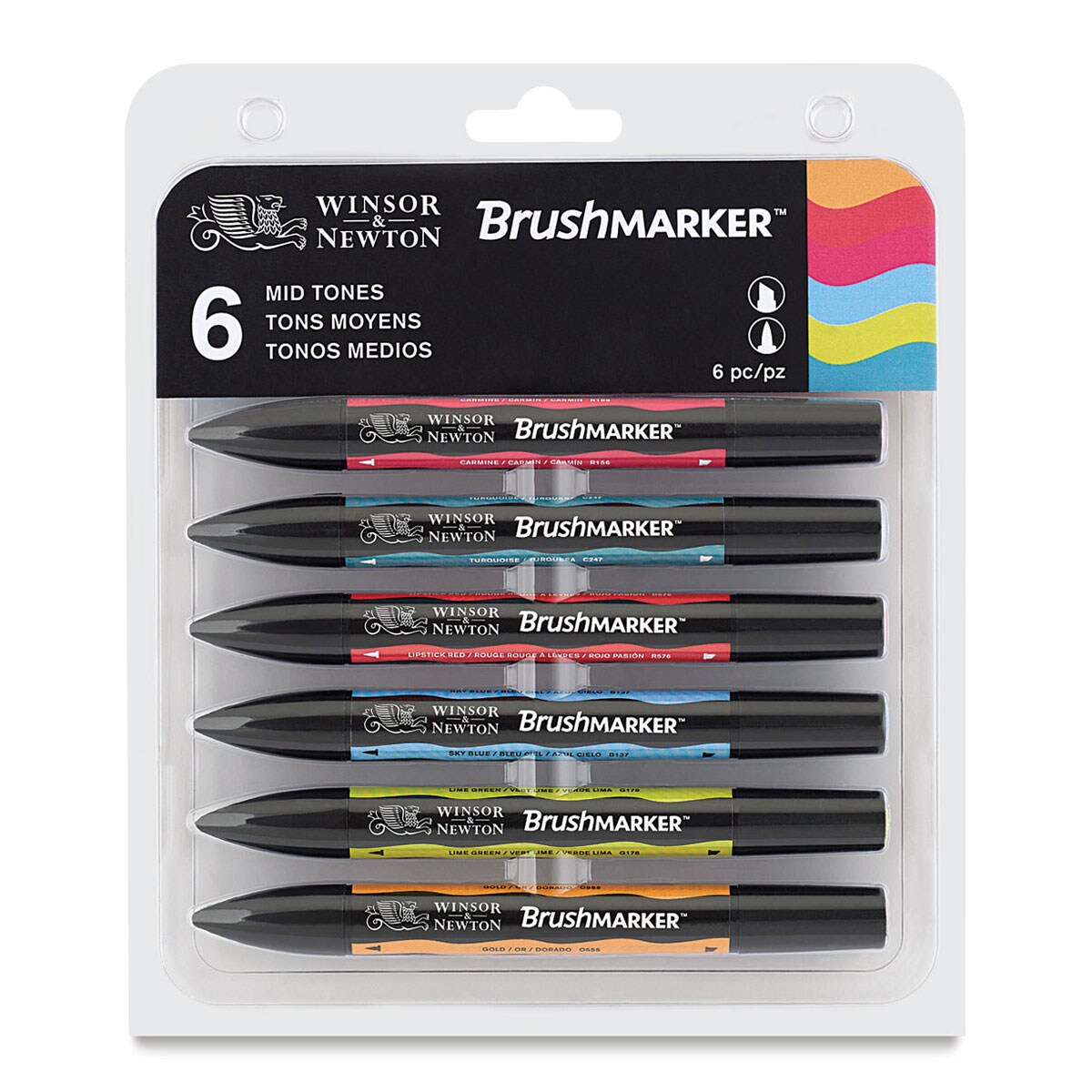 Winsor & Newton Promarker Brush Markers - Mid Tones, Set of 6 | Michaels