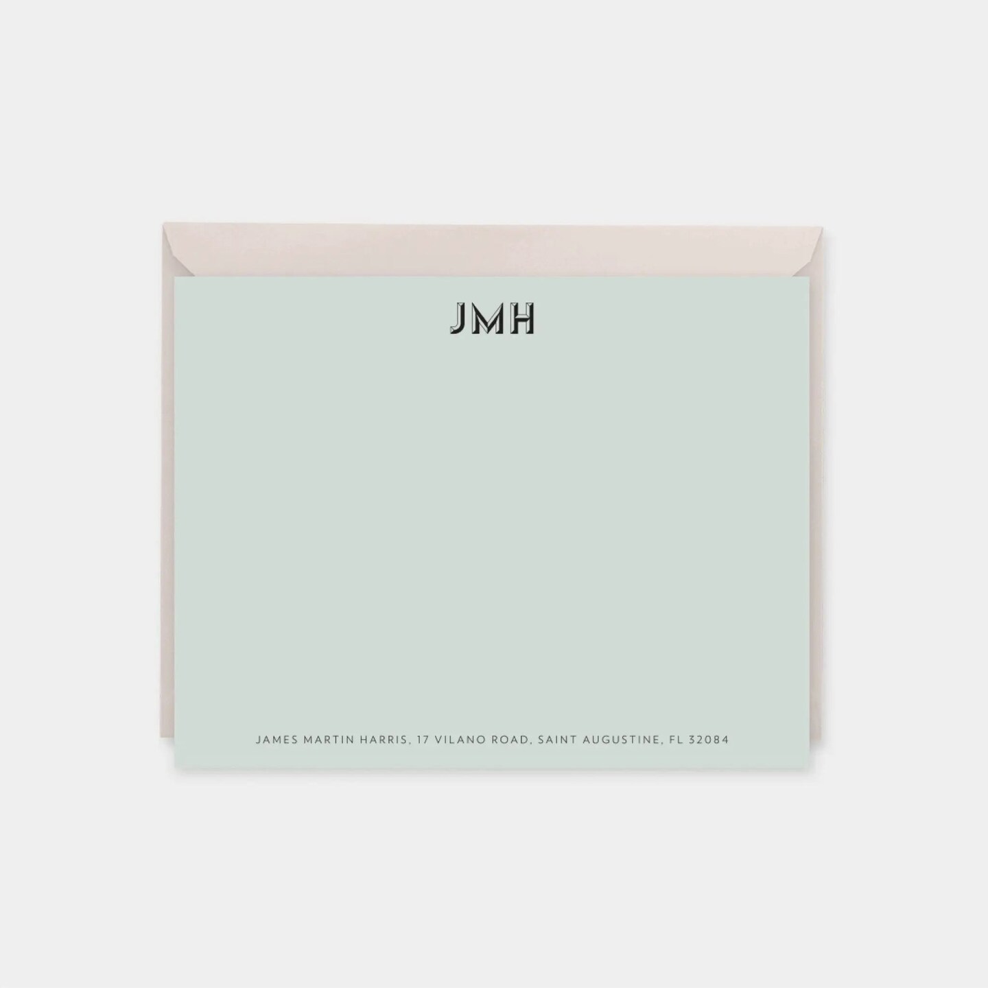 Monogram Note Cards with Beveled Type VI | Michaels